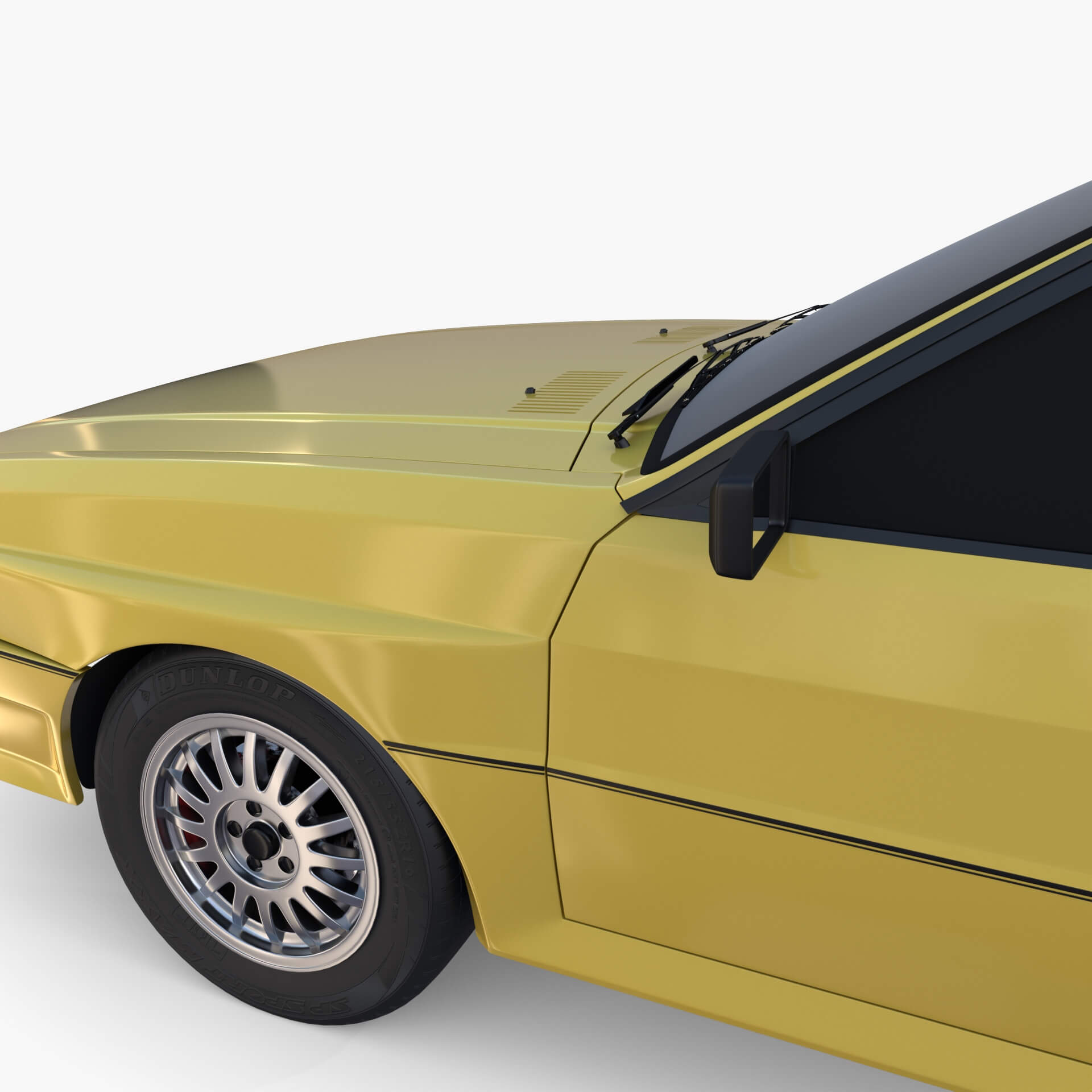 Generic 80s Coupe With Interior - 3D Model by dragosburian