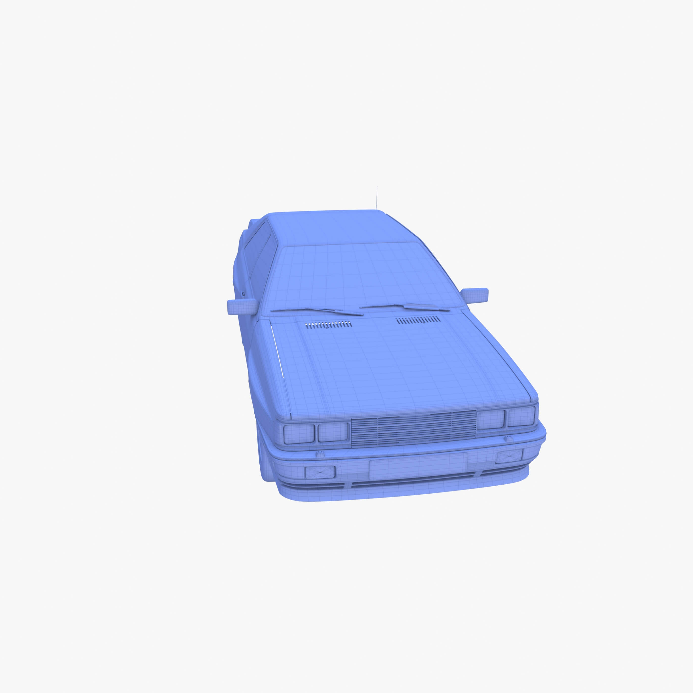 Generic 80s Coupe With Interior - 3D Model by dragosburian