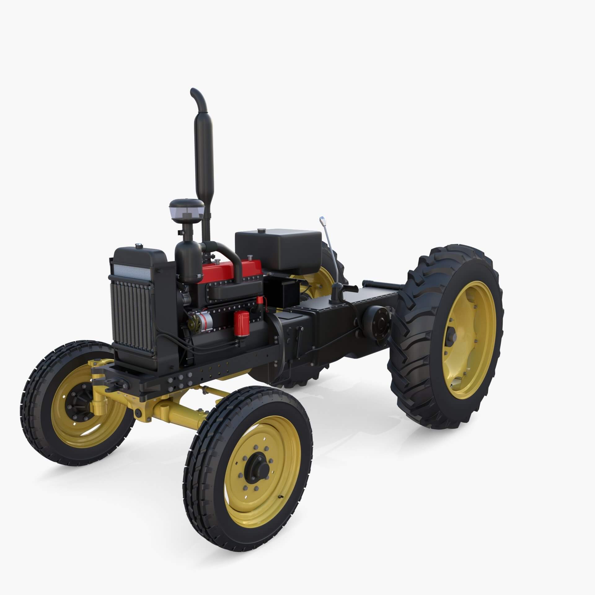 Generic Tractor V1 - 3D Model by dragosburian