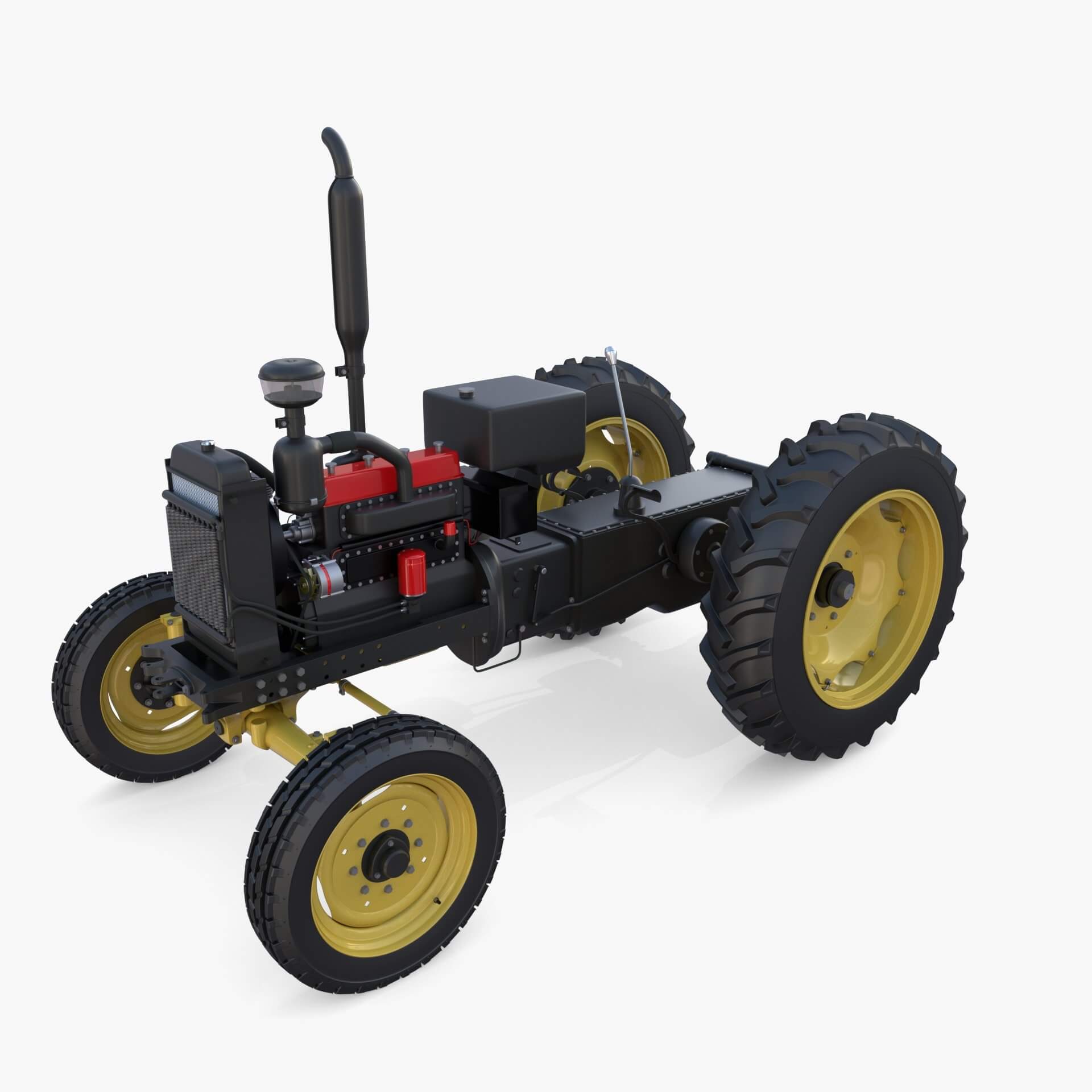 Generic Tractor V2 - 3D Model by dragosburian