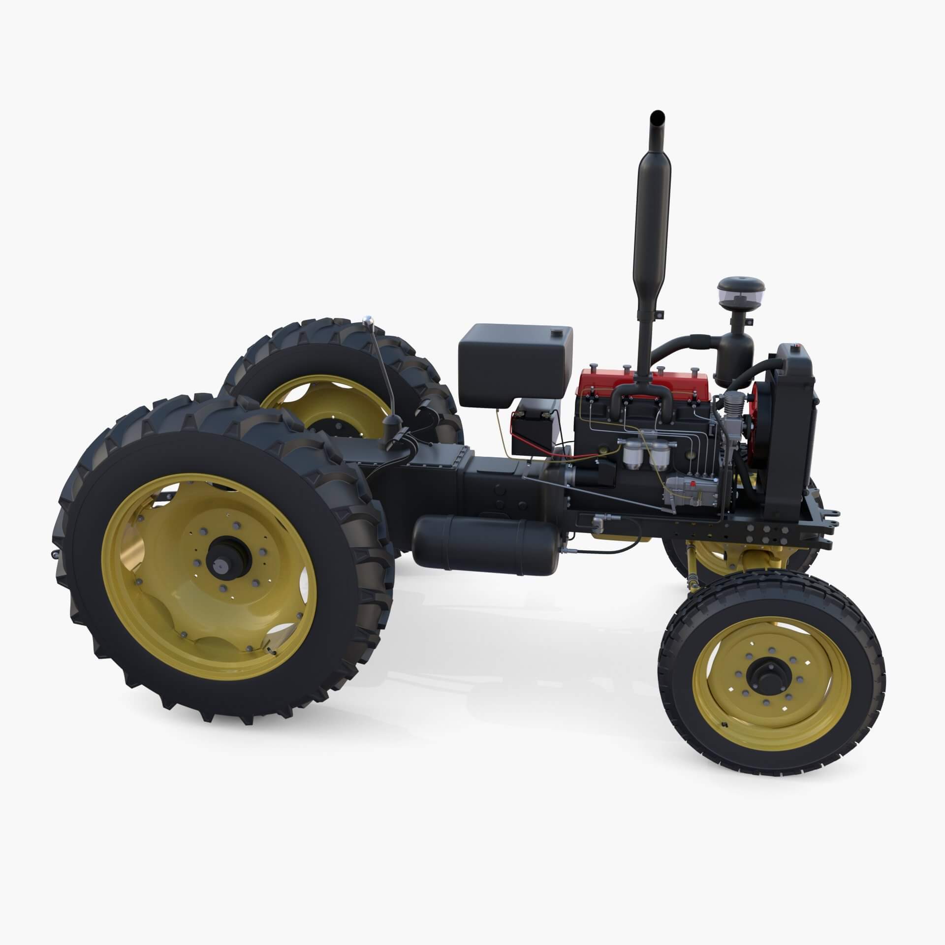 Generic Tractor V2 - 3D Model by dragosburian