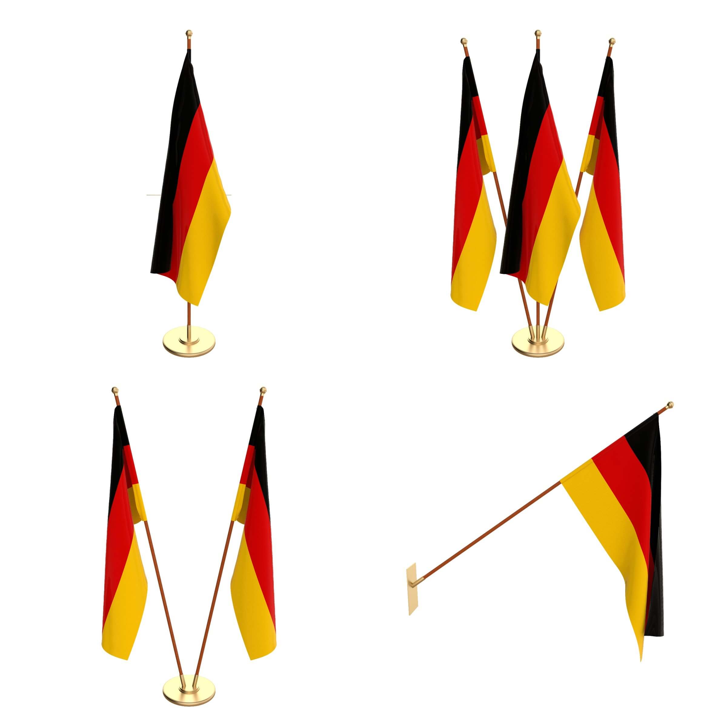 Germany Flag Pack - 3D Model by dragosburian