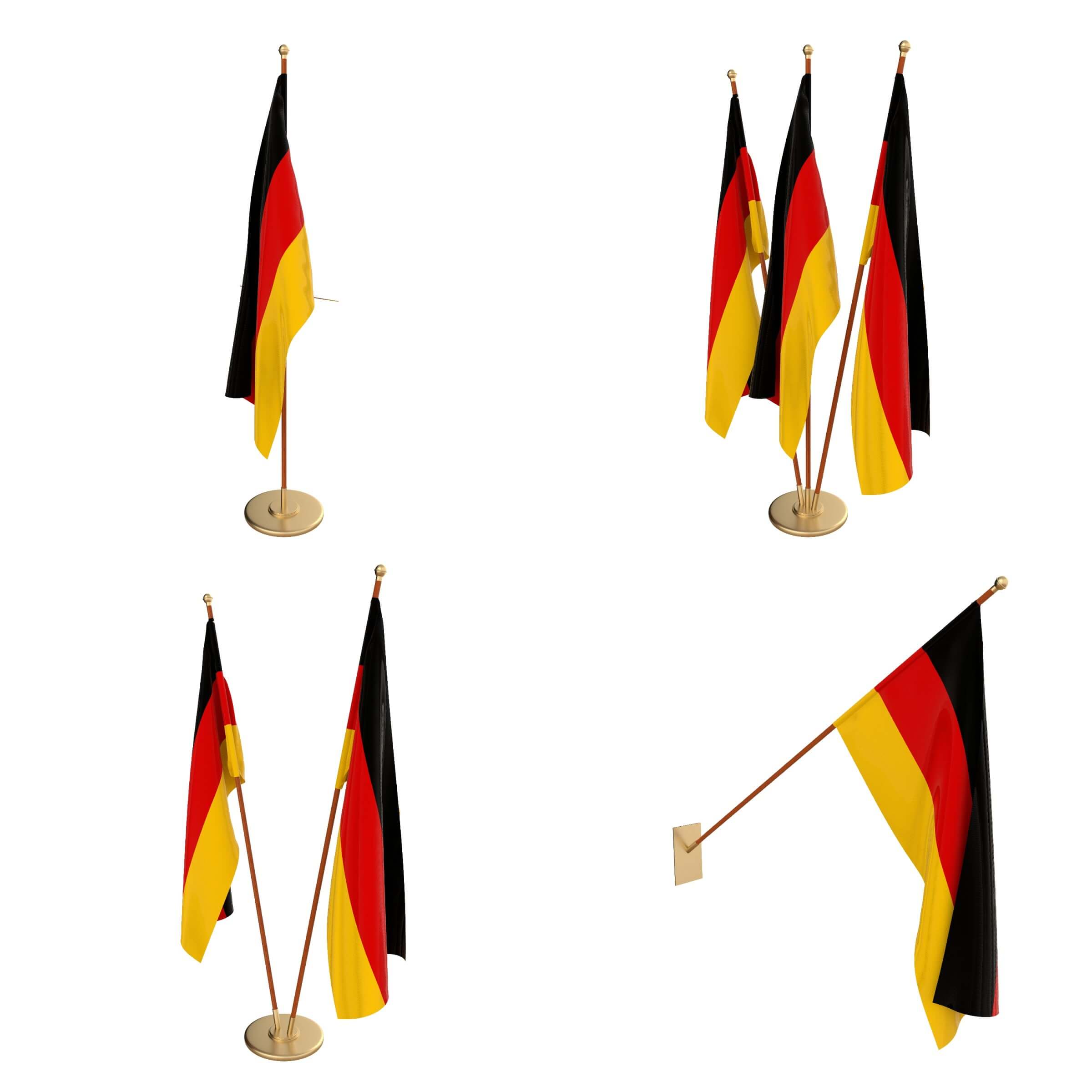 Germany Flag Pack - 3D Model by dragosburian