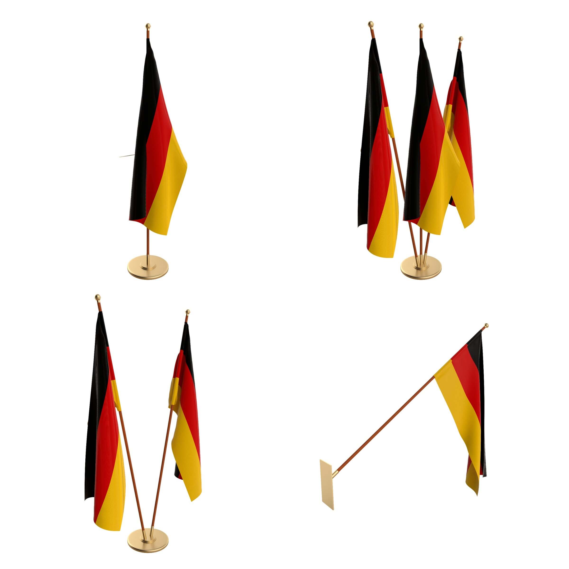 Germany Flag Pack - 3D Model by dragosburian