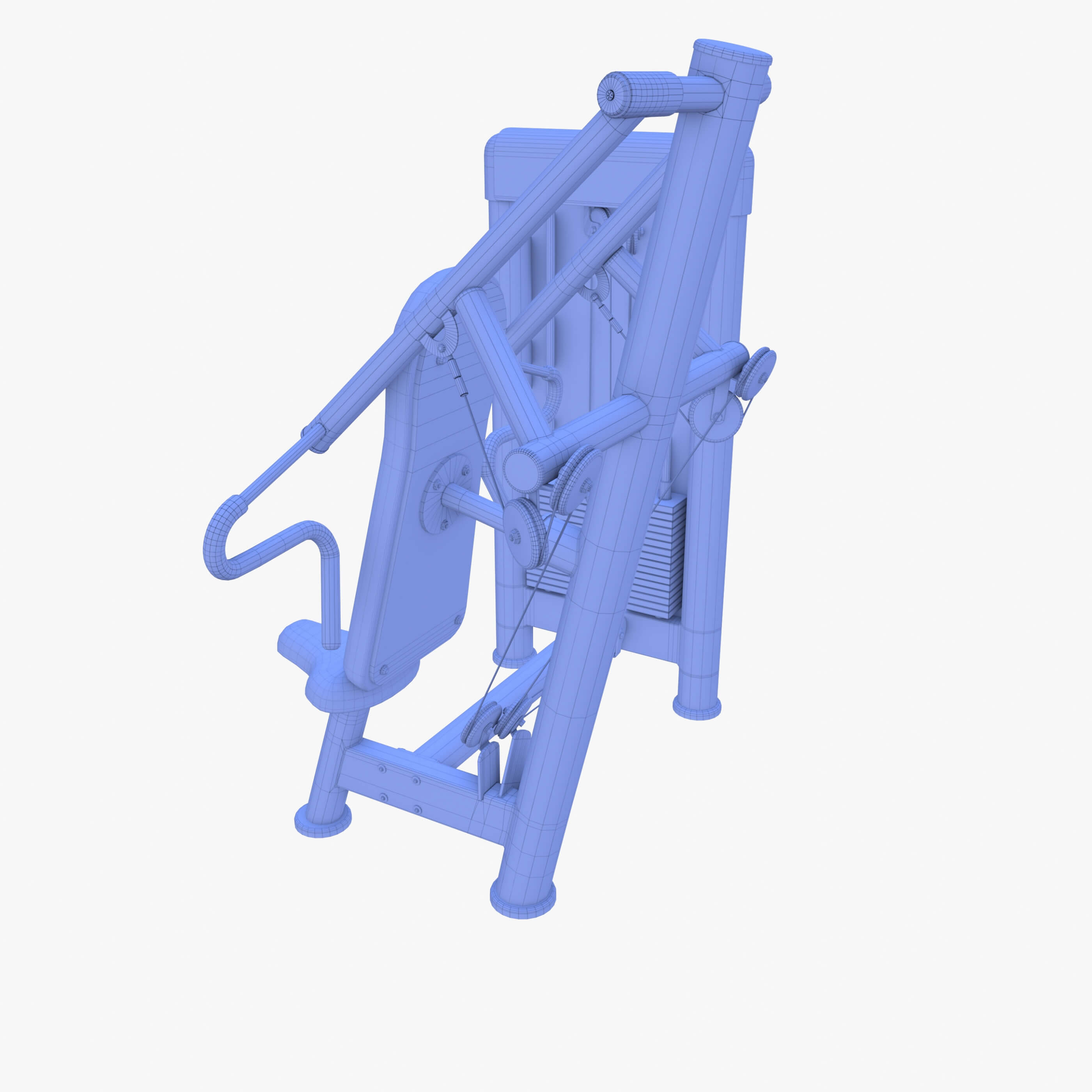 Inclined Chest Press Machine - 3D Model by dragosburian
