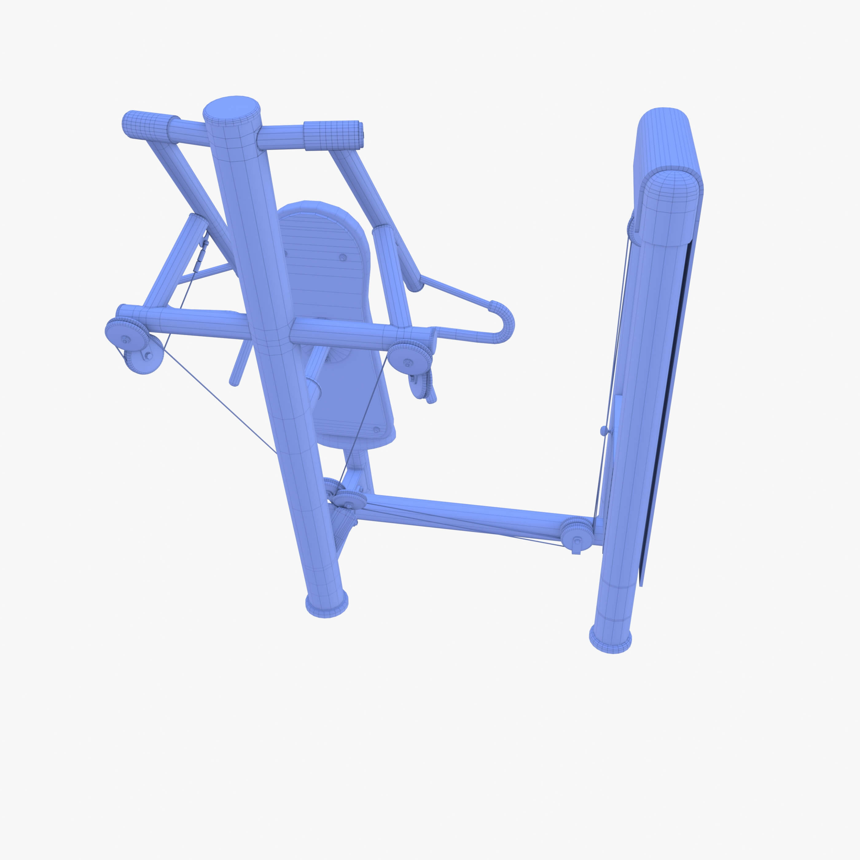 Inclined Chest Press Machine - 3D Model by dragosburian