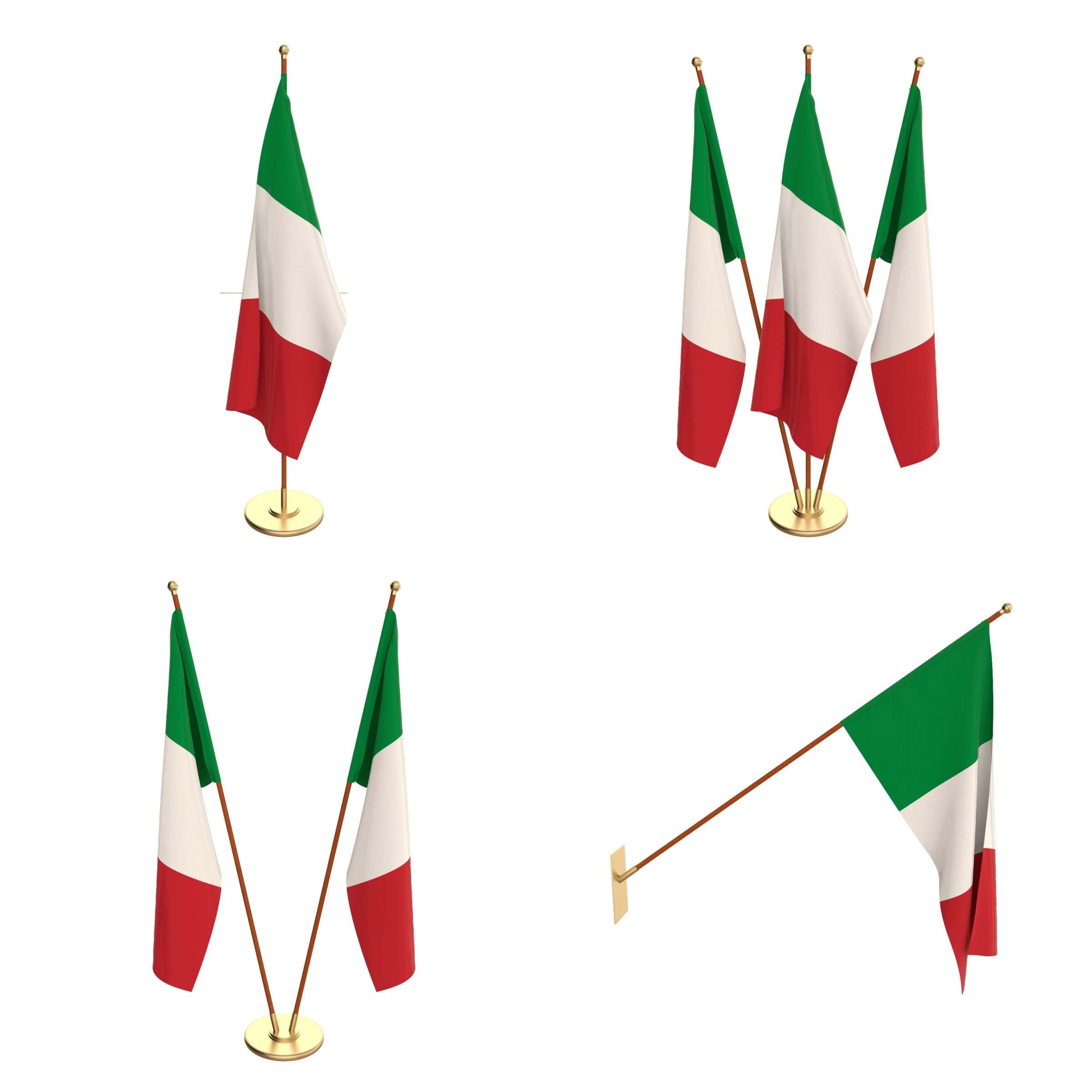 Italy Flag Pack - 3D Model by dragosburian