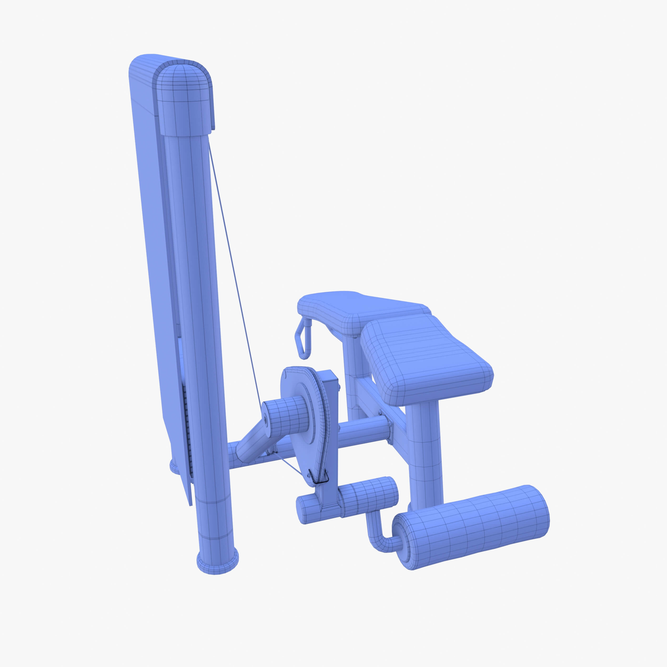 Leg Curl Machine - 3D Model by dragosburian