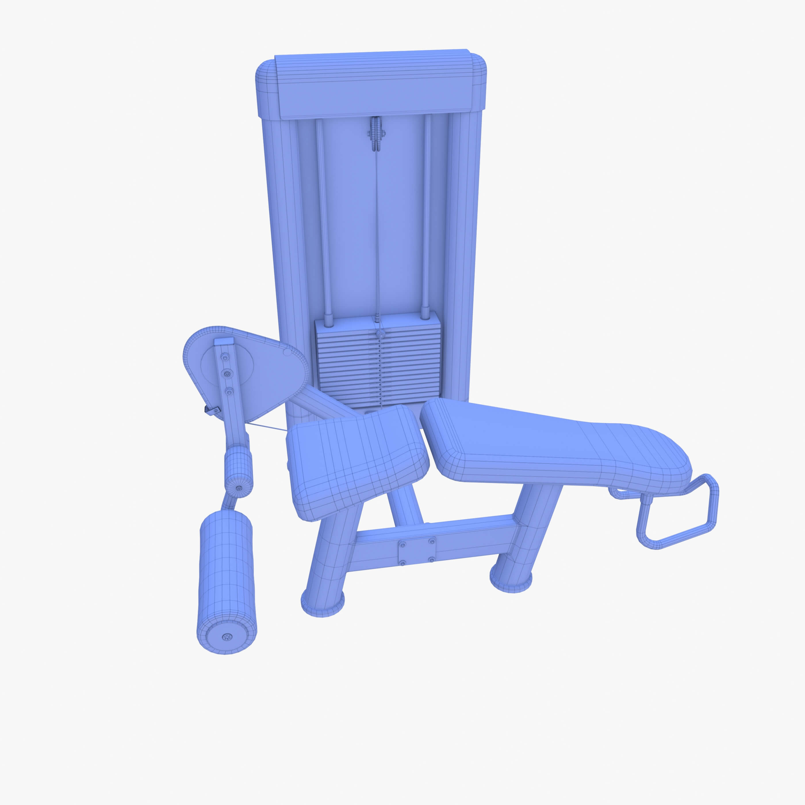 Leg Curl Machine - 3D Model by dragosburian