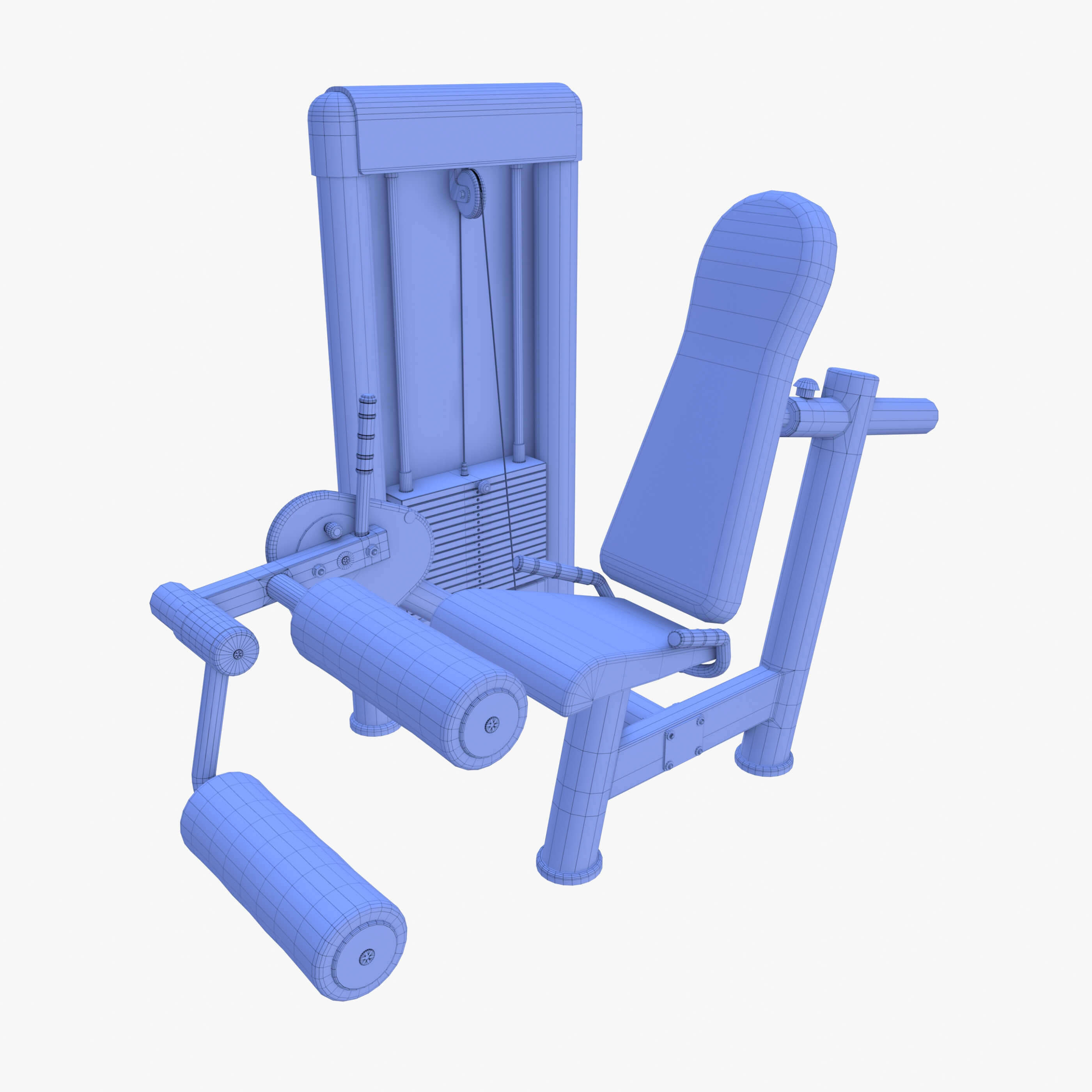 Leg Curling Machine - 3D Model by dragosburian