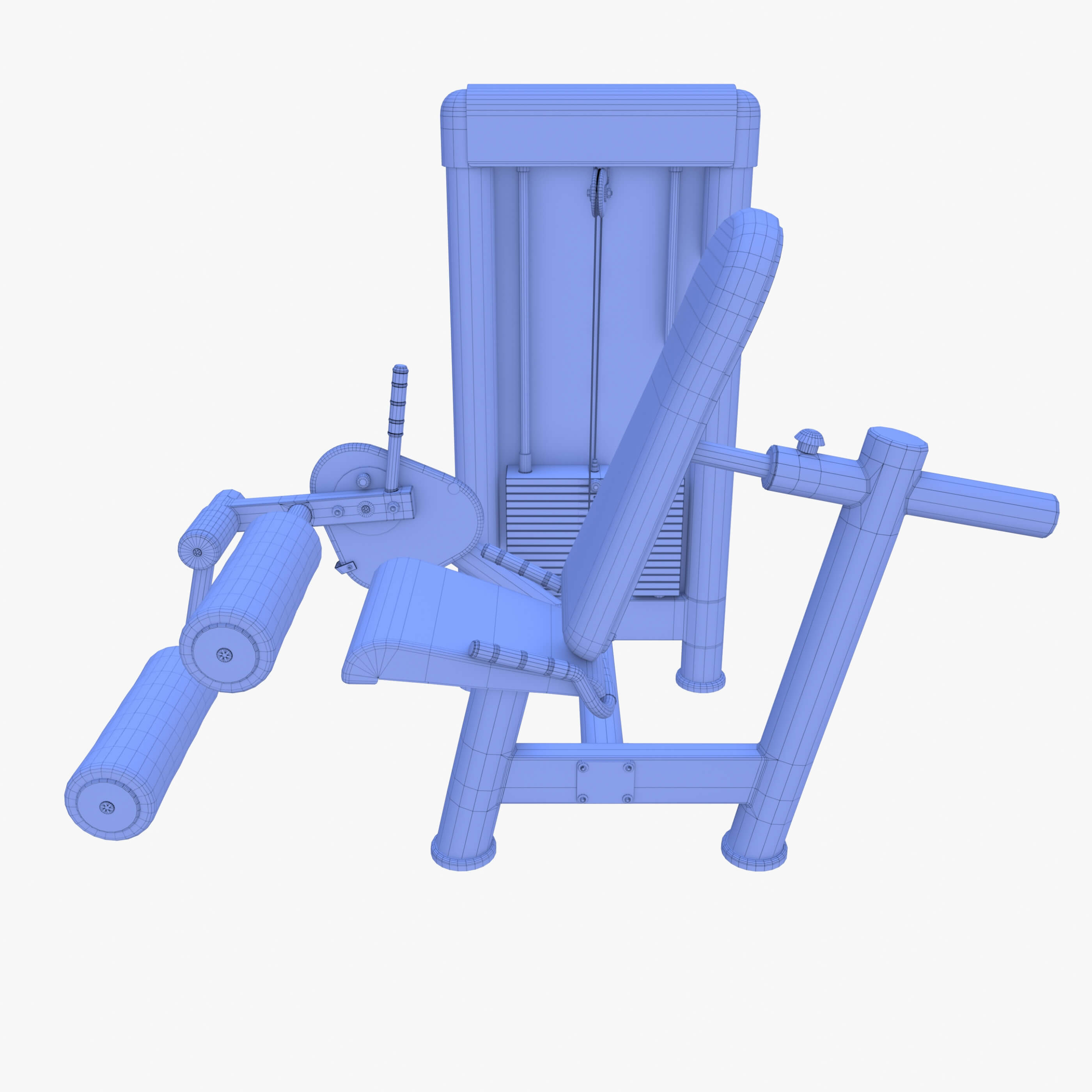 Leg Curling Machine - 3D Model by dragosburian