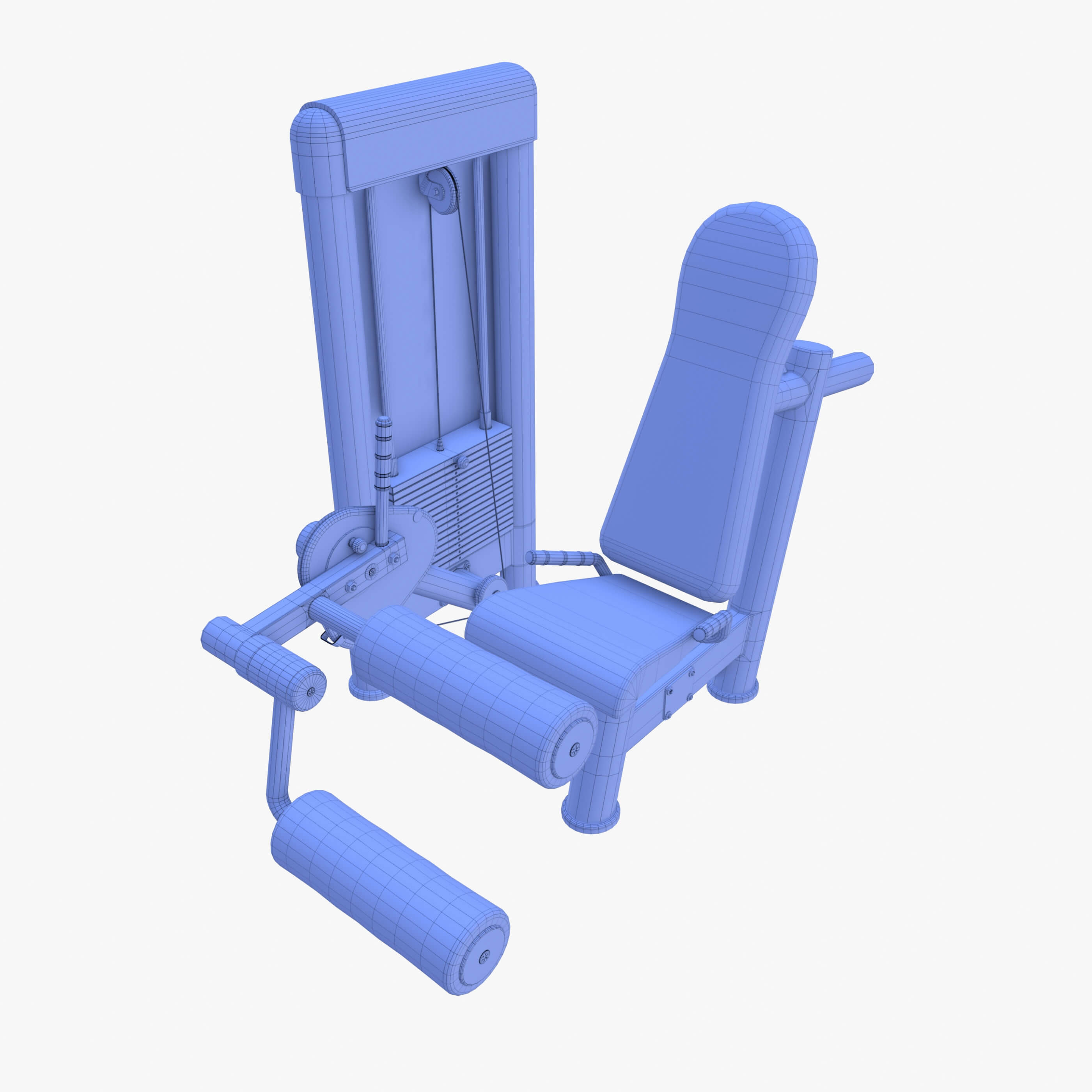 Leg Curling Machine - 3D Model by dragosburian