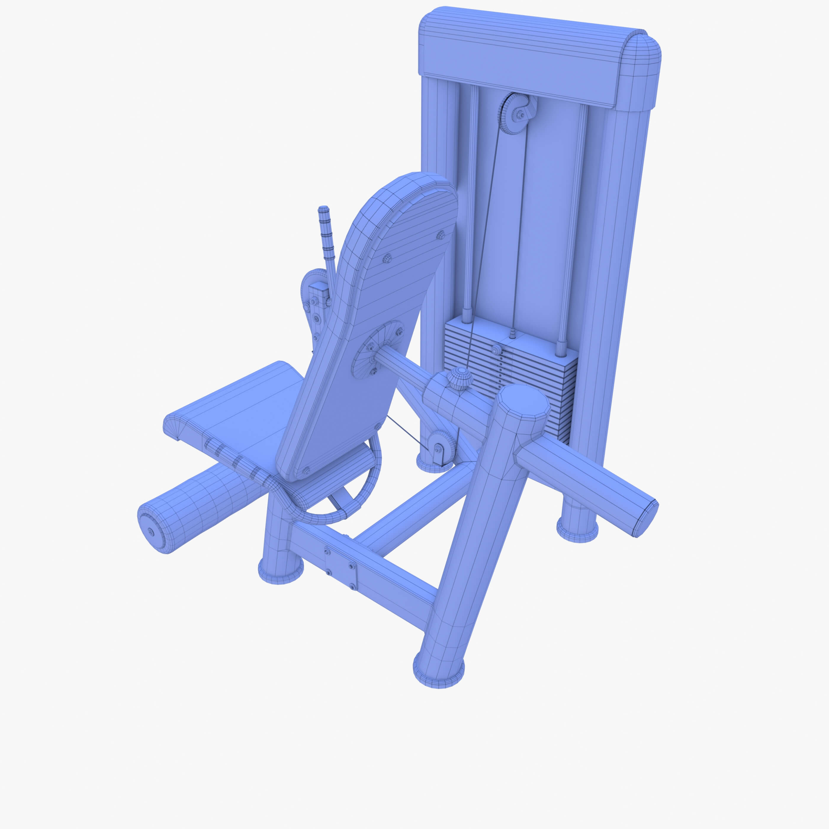 Leg Extension Machine - 3D Model by dragosburian