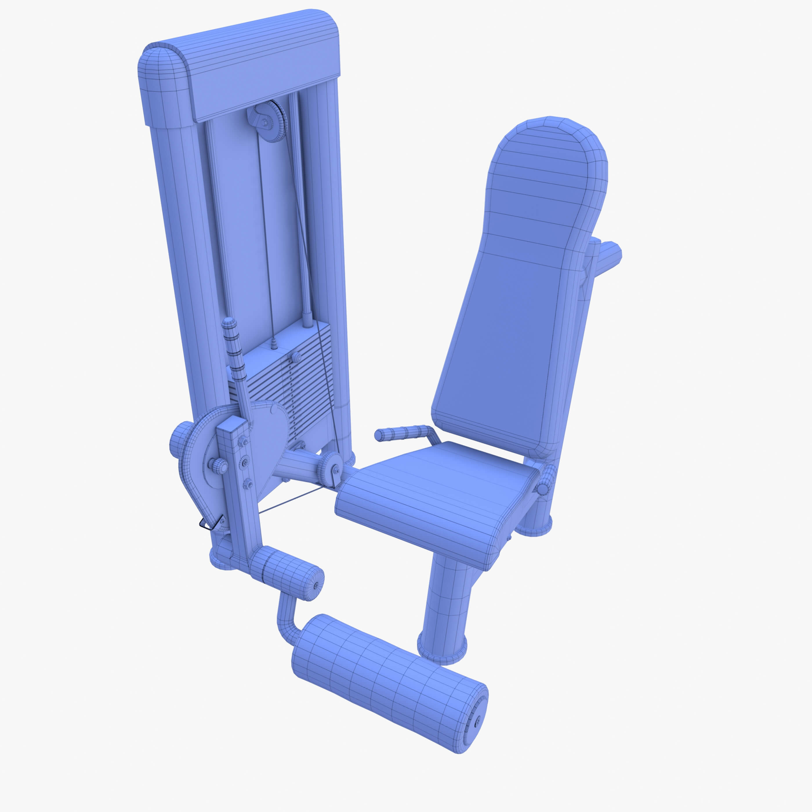 Leg Extension Machine - 3D Model by dragosburian