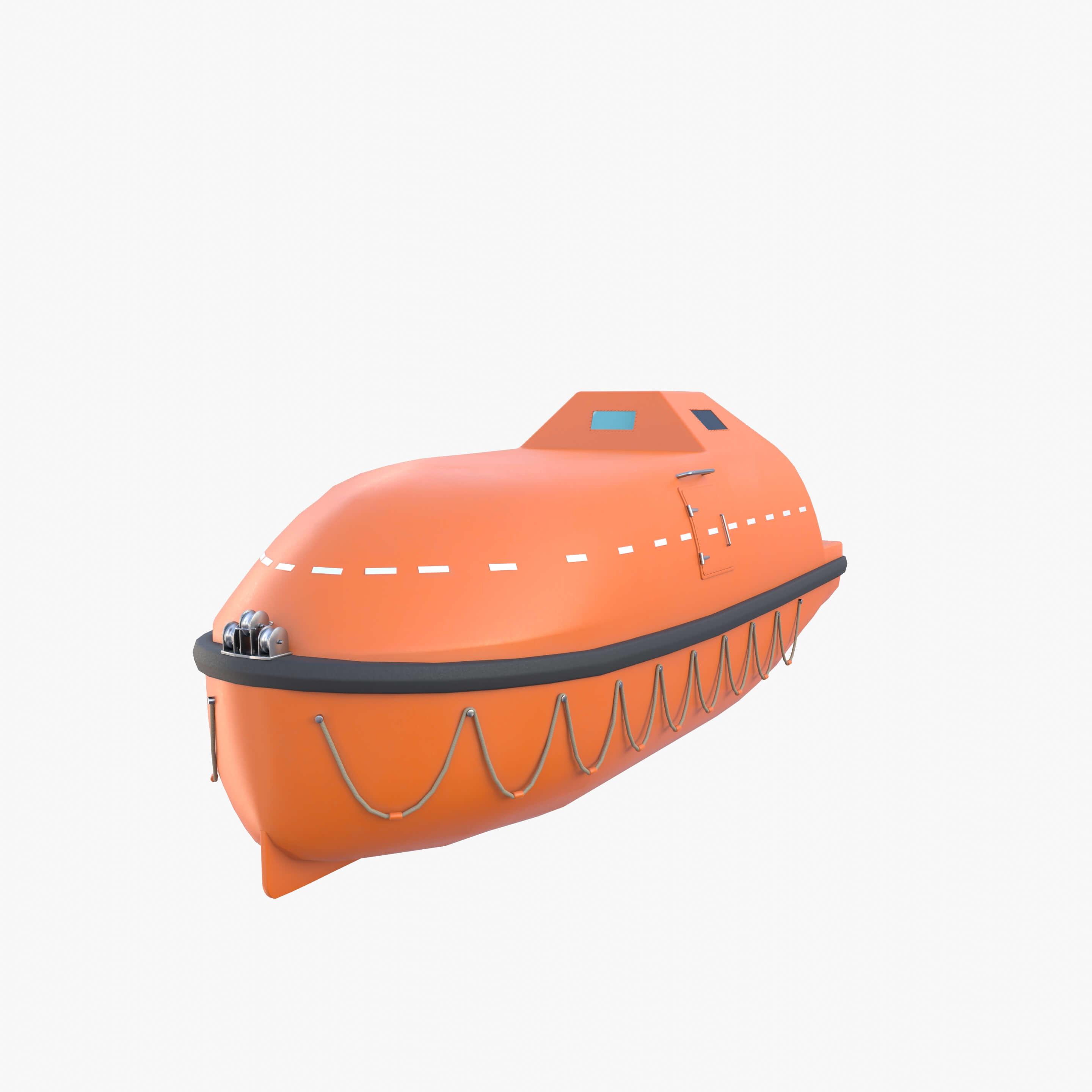 Life Boat With Interior V1 - 3D Model by dragosburian