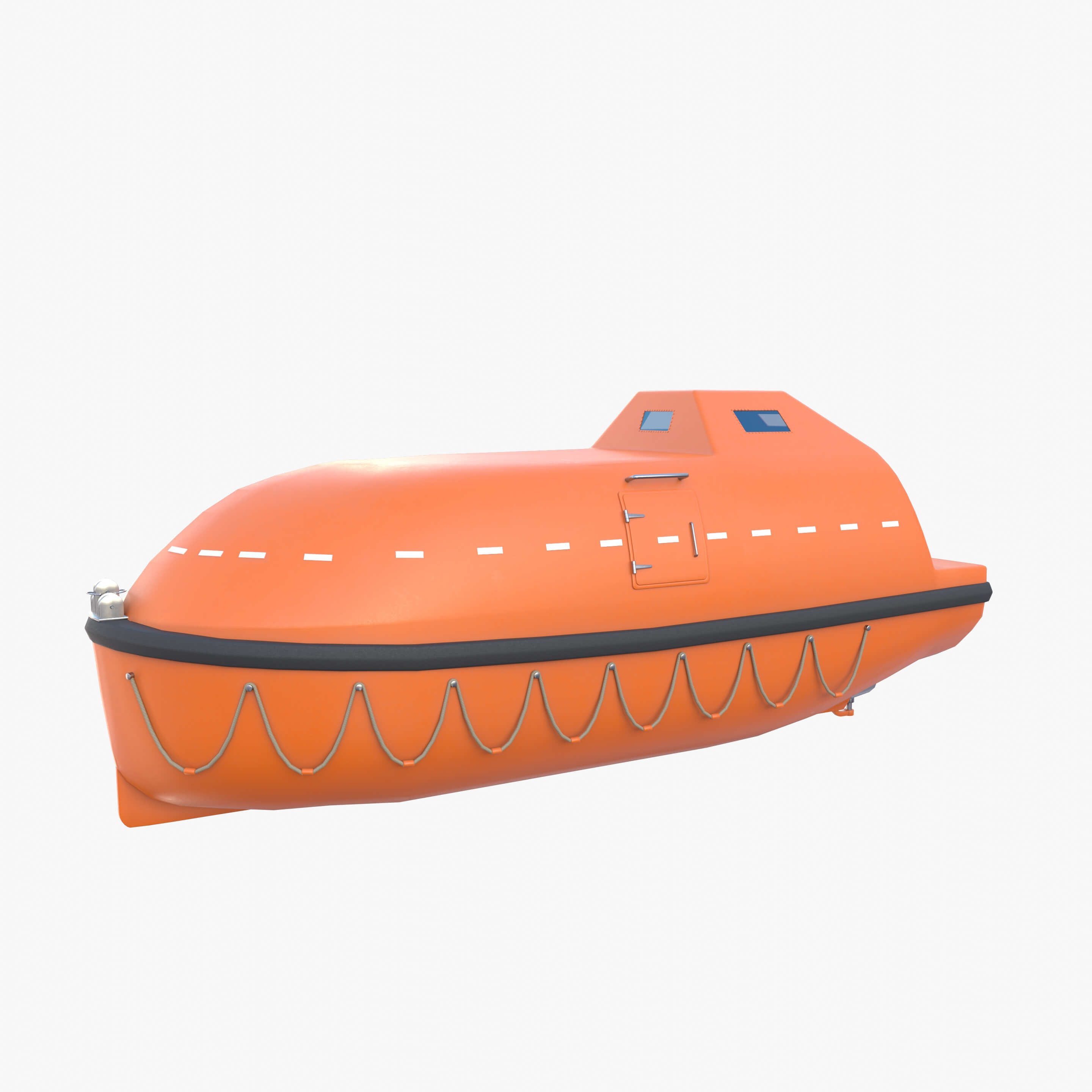Life Boat With Interior V1 - 3D Model by dragosburian