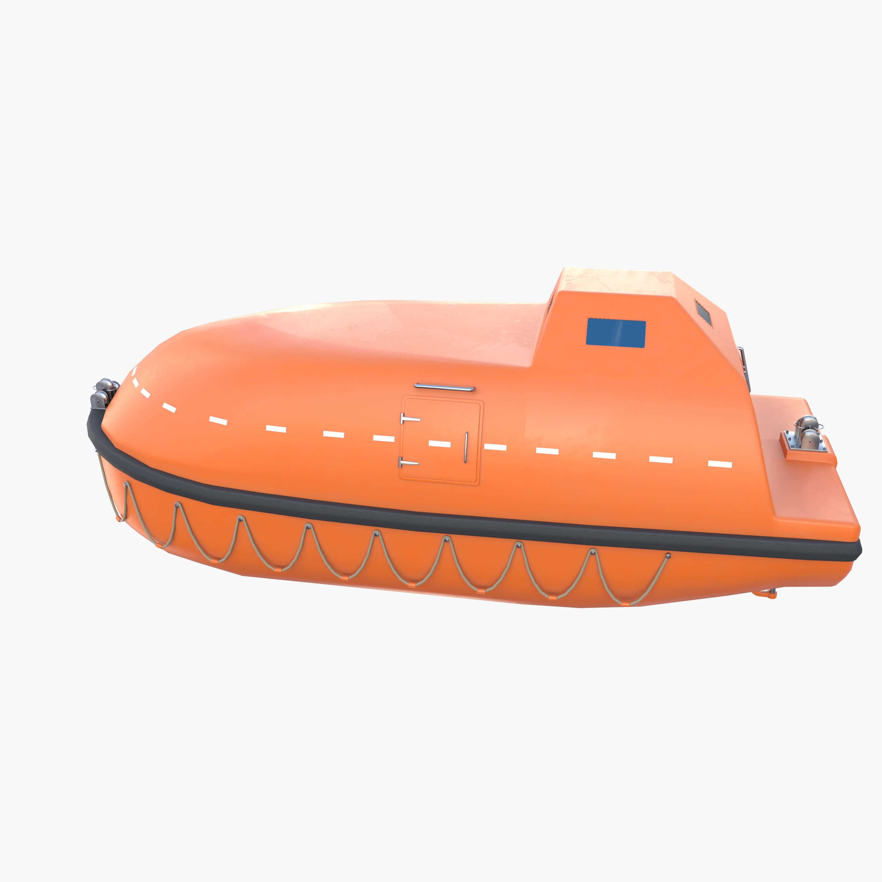 Life Boat With Interior V1 - 3D Model by dragosburian