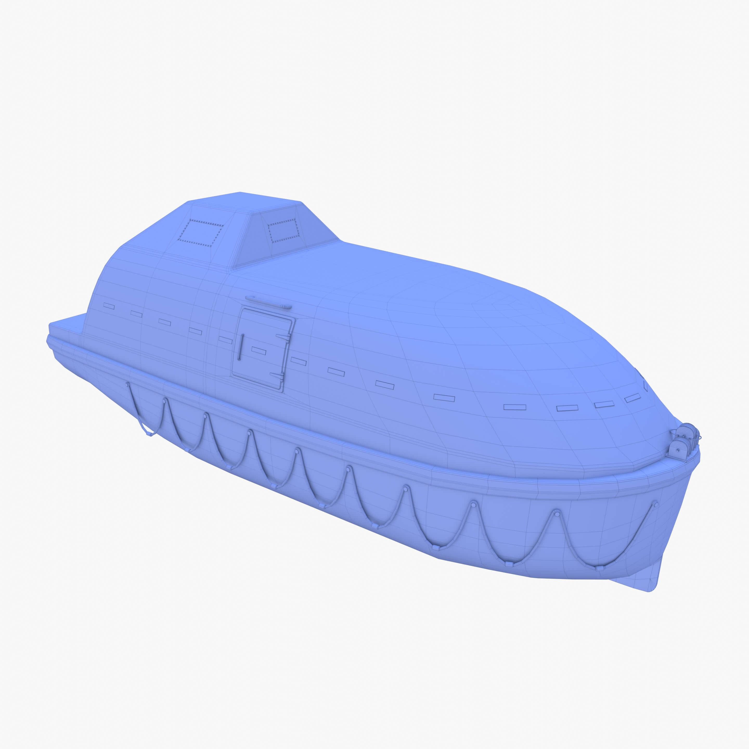 Life Boat With Interior V1 - 3D Model by dragosburian