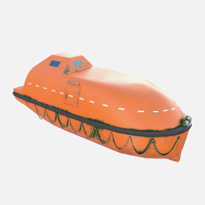 Life Boat With Interior V2 - 3D Model by dragosburian