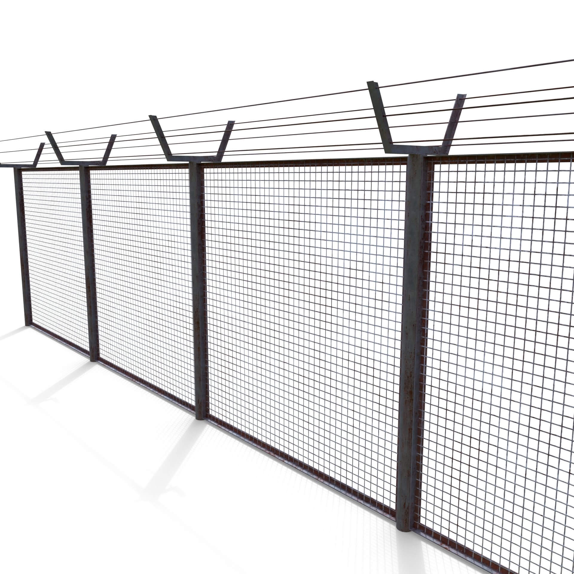 Low Poly Modular Fence 8 - 3D Model by dragosburian