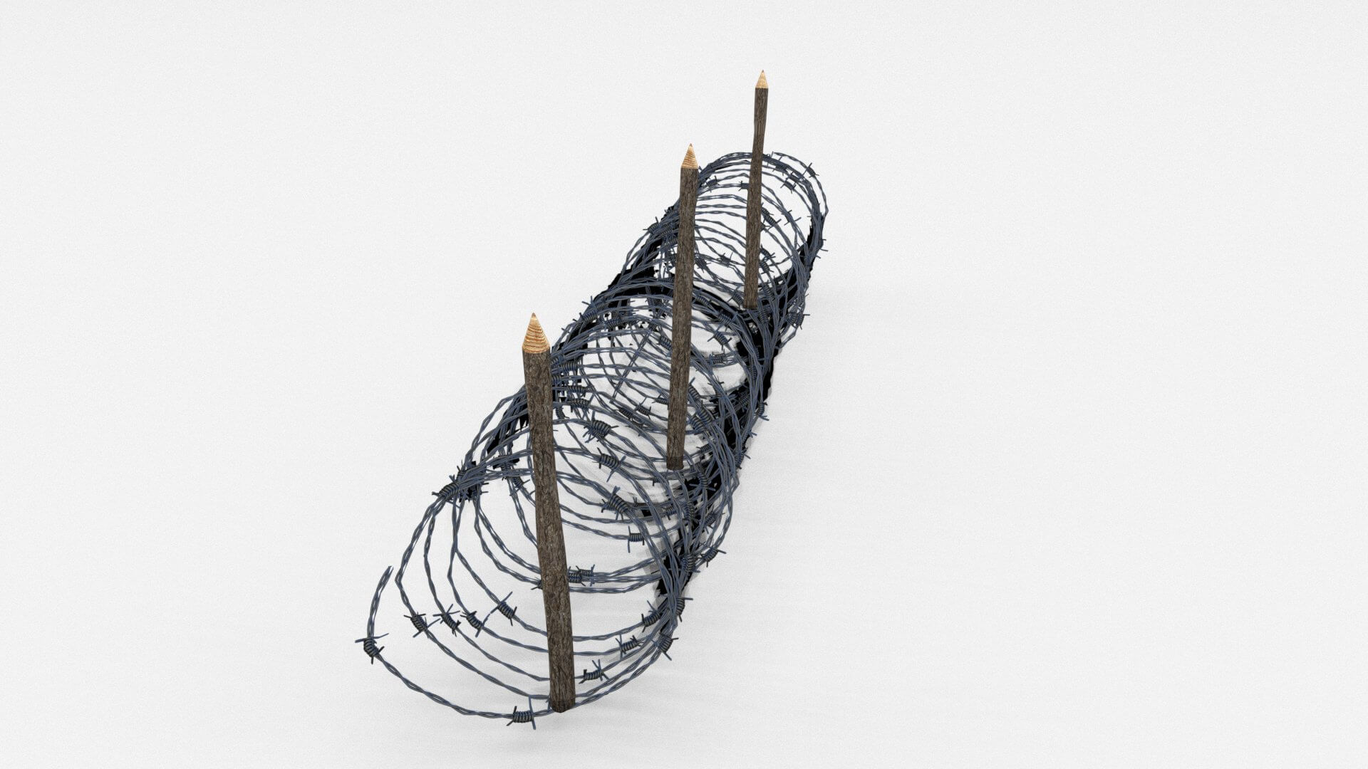 Barb Wire Obstacle 10 - 3D Model by dragosburian
