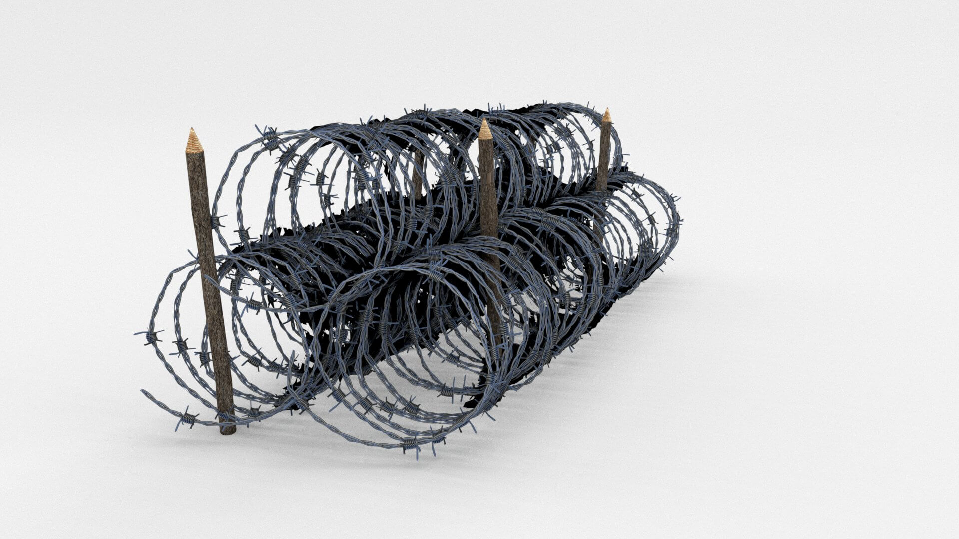 Barb Wire Obstacle 13 - 3D Model by dragosburian