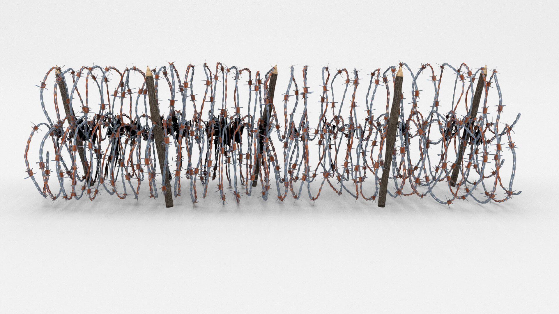 Barb Wire Obstacle 14 - 3D Model by dragosburian