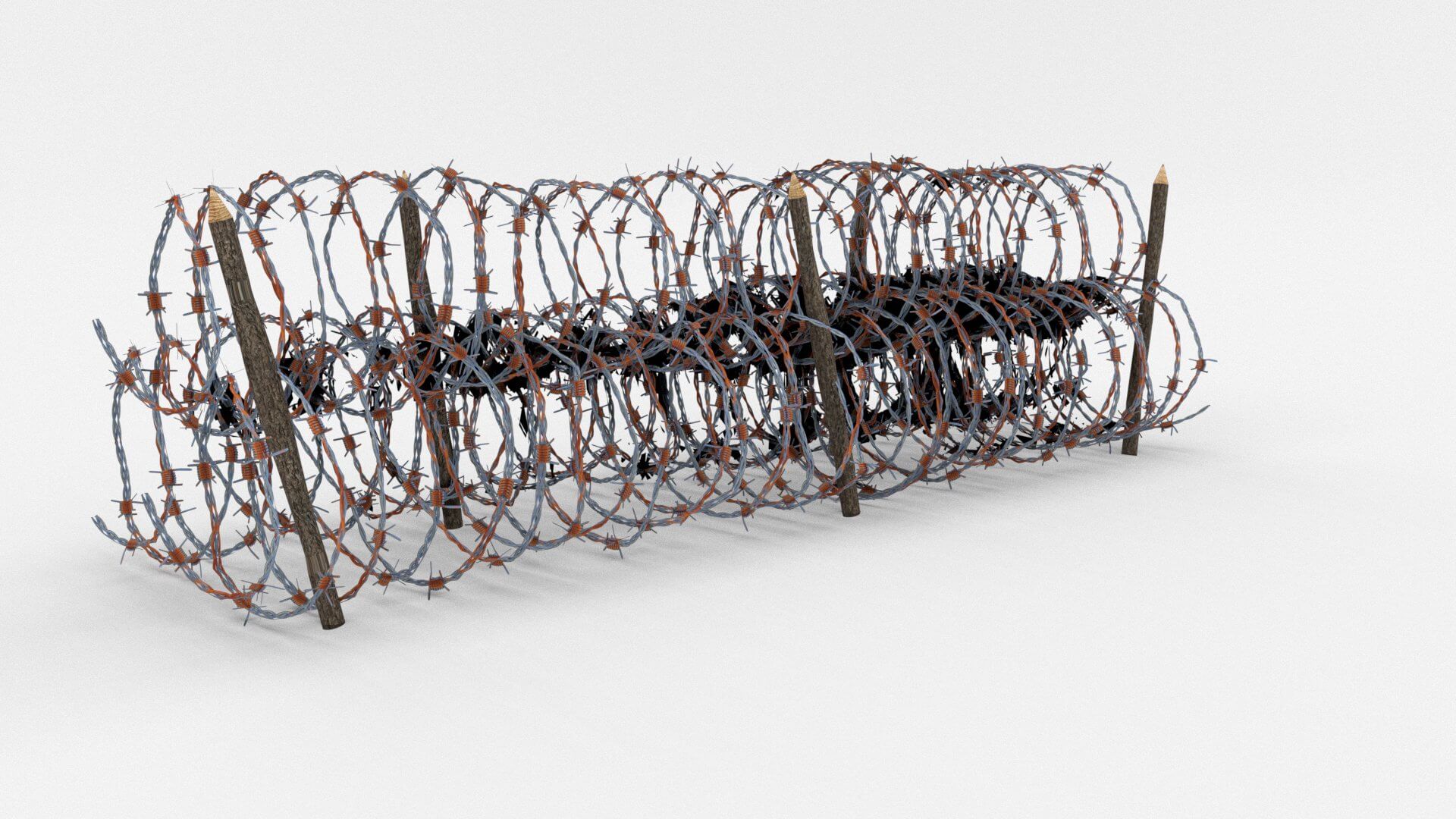 Barb Wire Obstacle 14 - 3D Model by dragosburian