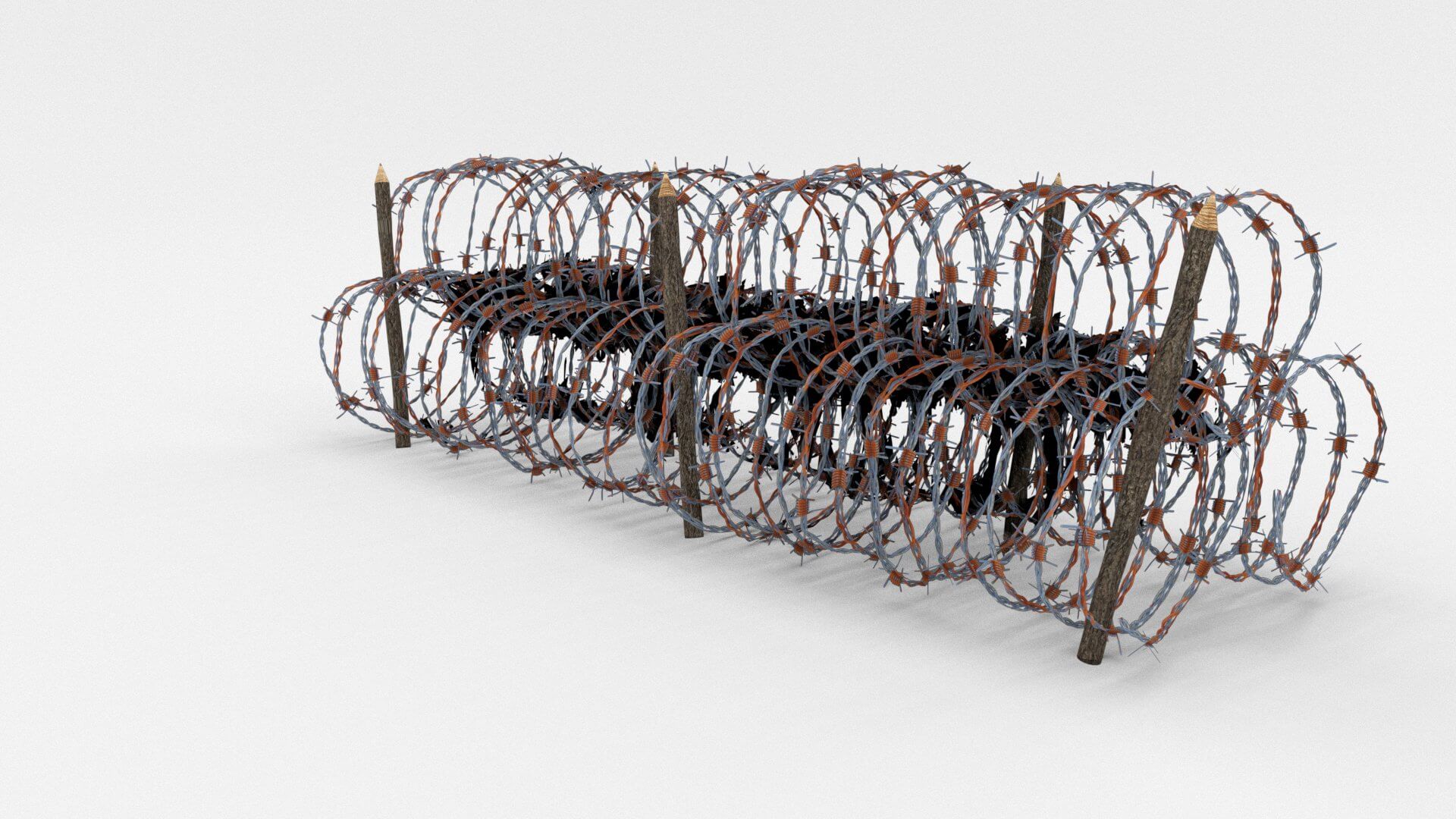 Barb Wire Obstacle 14 - 3D Model by dragosburian