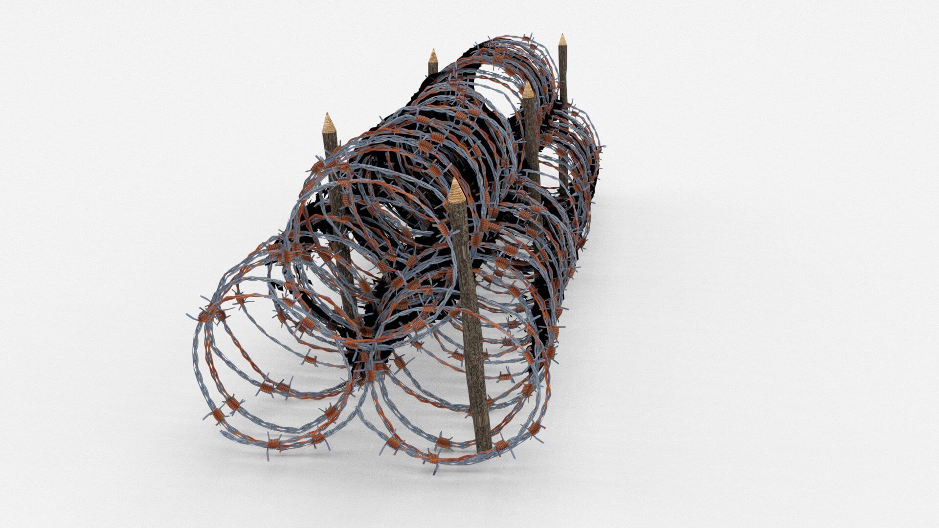 Barb Wire Obstacle 14 - 3D Model by dragosburian