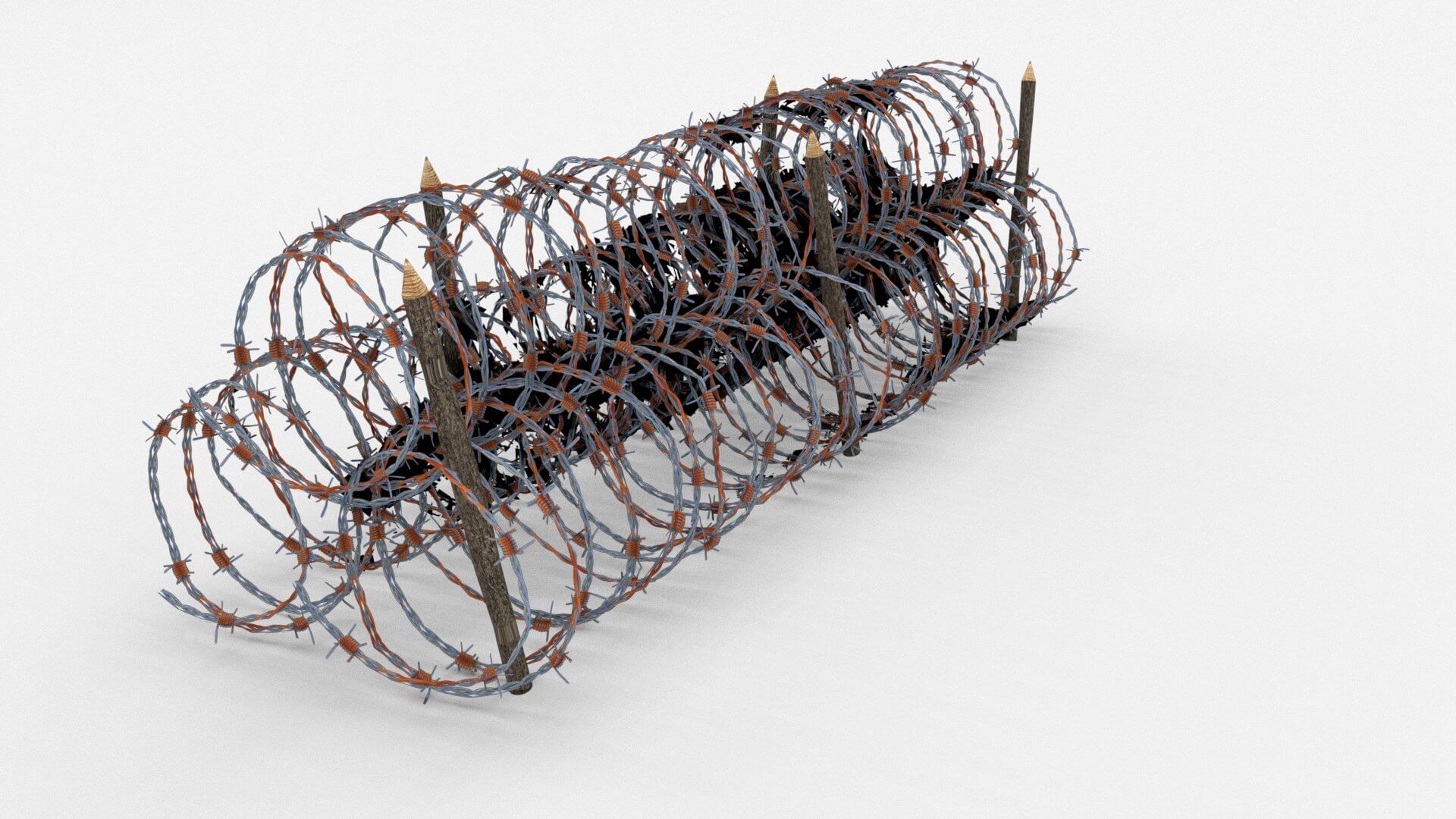Barb Wire Obstacle 14 - 3D Model by dragosburian