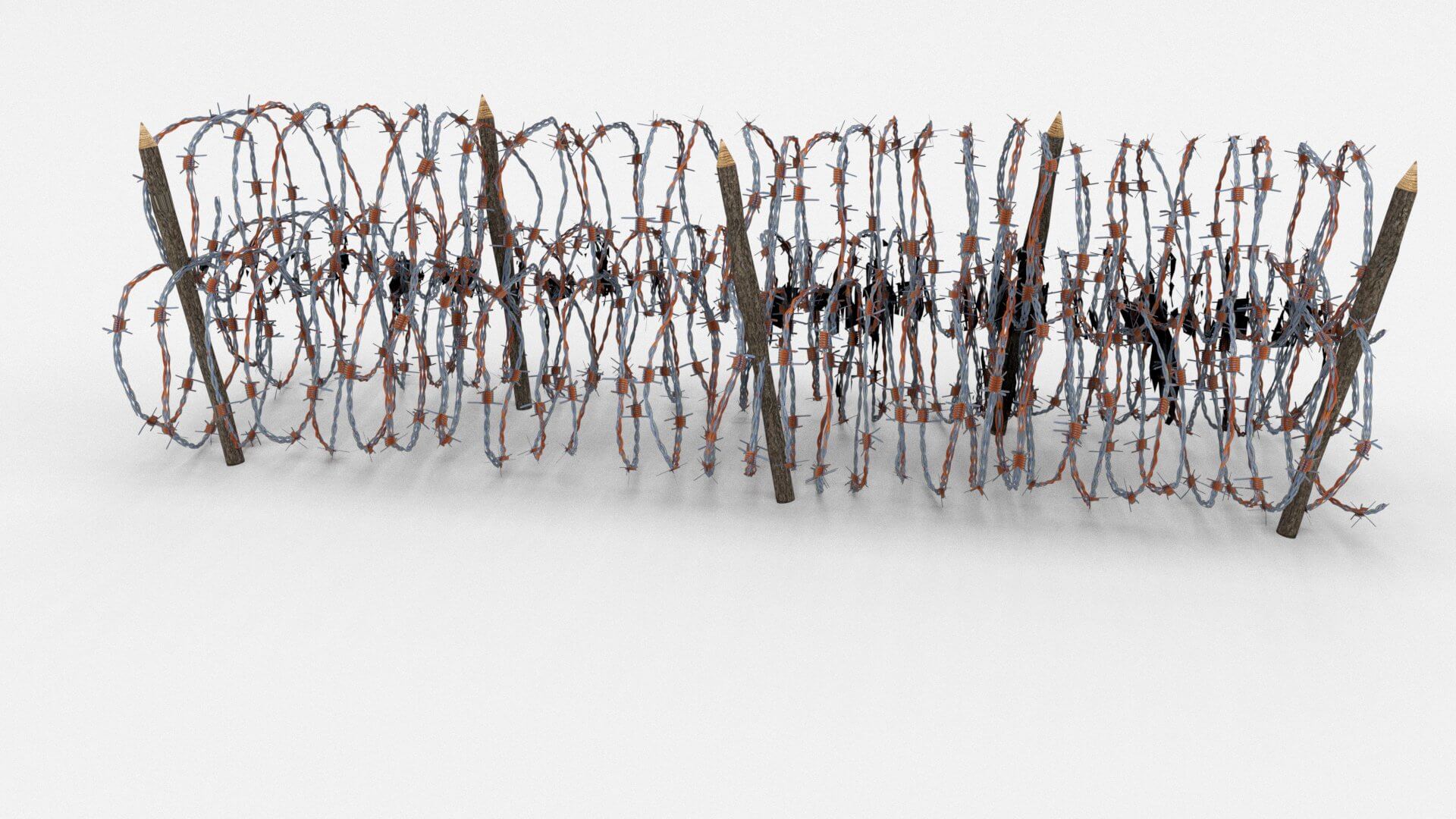 Barb Wire Obstacle 14 - 3D Model by dragosburian