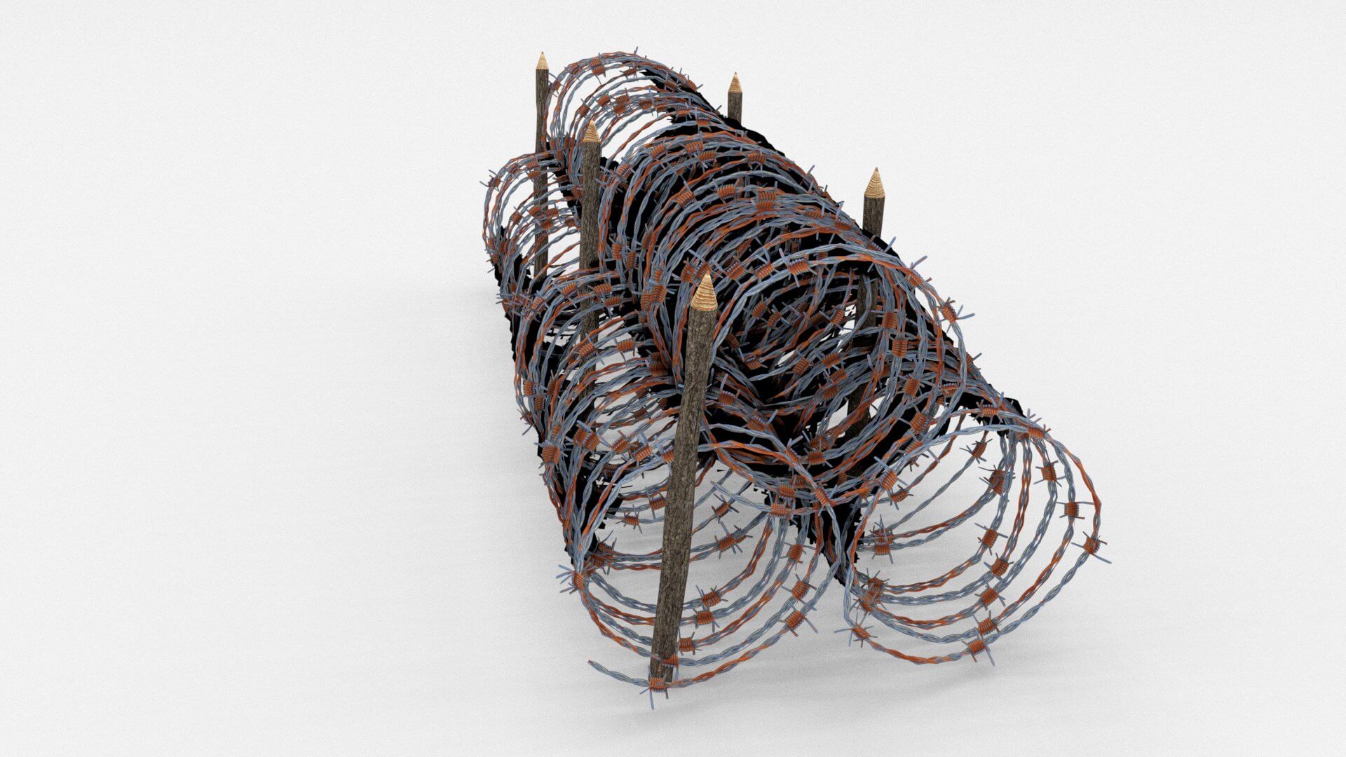 Barb Wire Obstacle 14 - 3D Model by dragosburian
