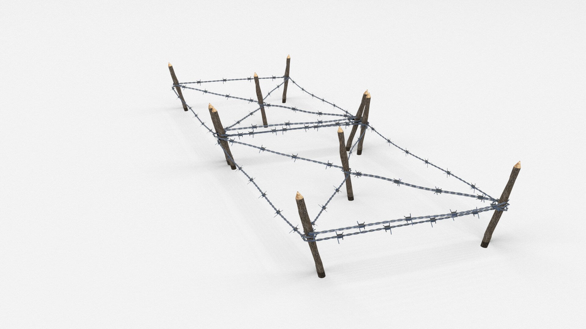 Barb Wire Obstacle 17 - 3D Model by dragosburian