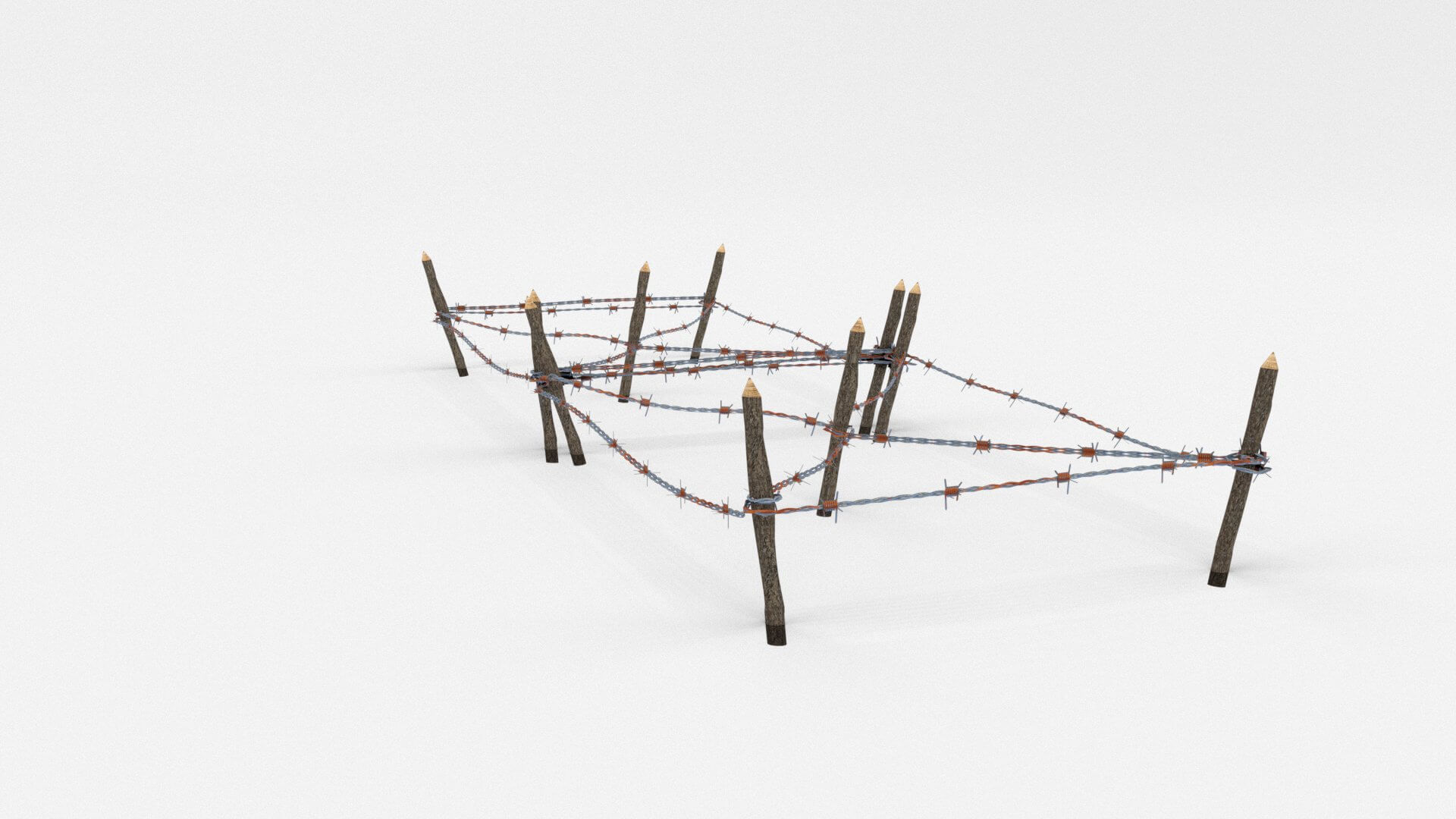 Barb Wire Obstacle 18 - 3D Model by dragosburian