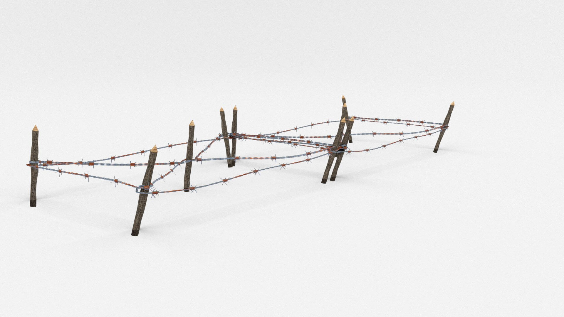 Barb Wire Obstacle 18 - 3D Model by dragosburian