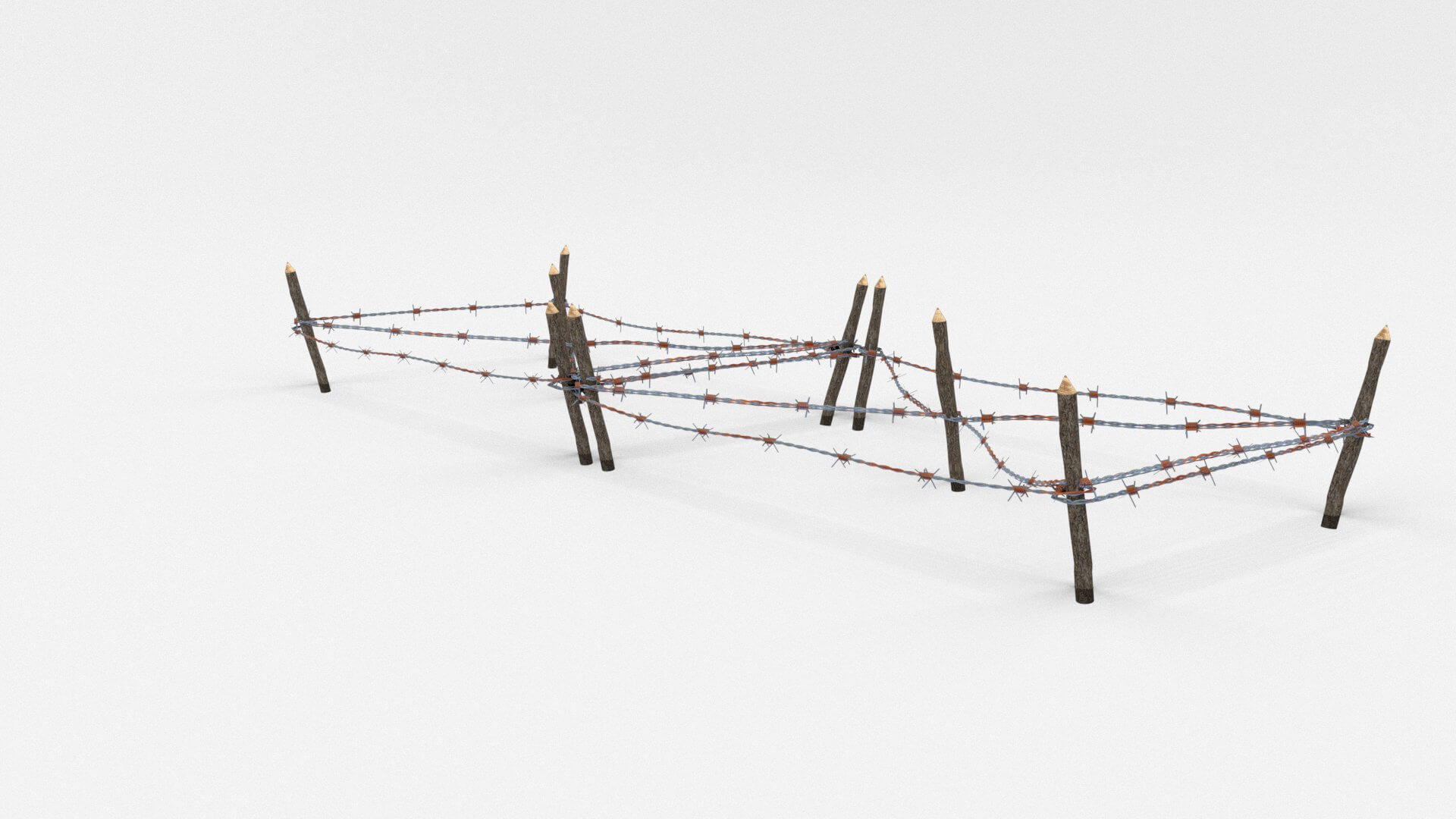 Barb Wire Obstacle 18 - 3D Model by dragosburian