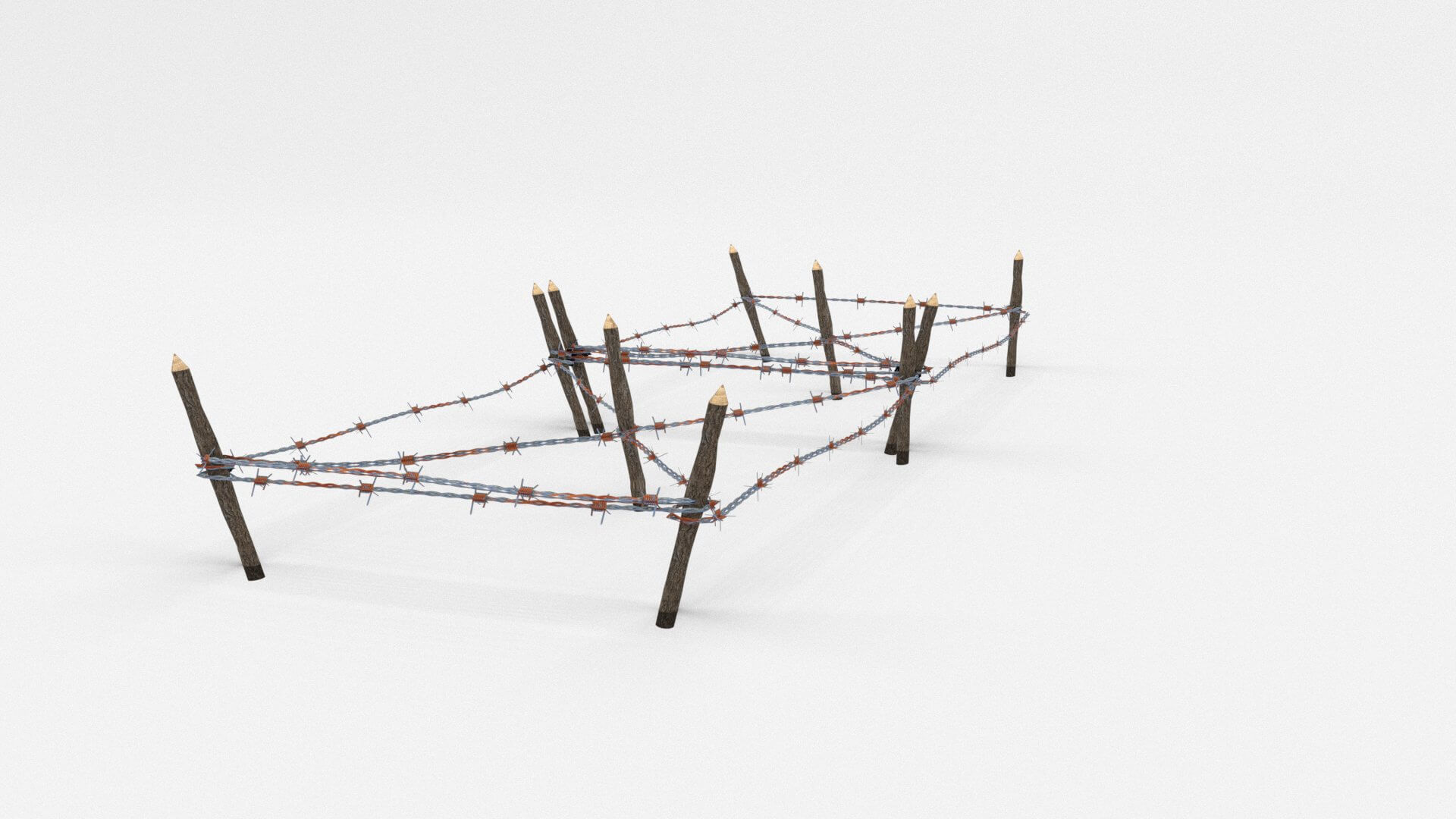 Barb Wire Obstacle 18 - 3D Model by dragosburian