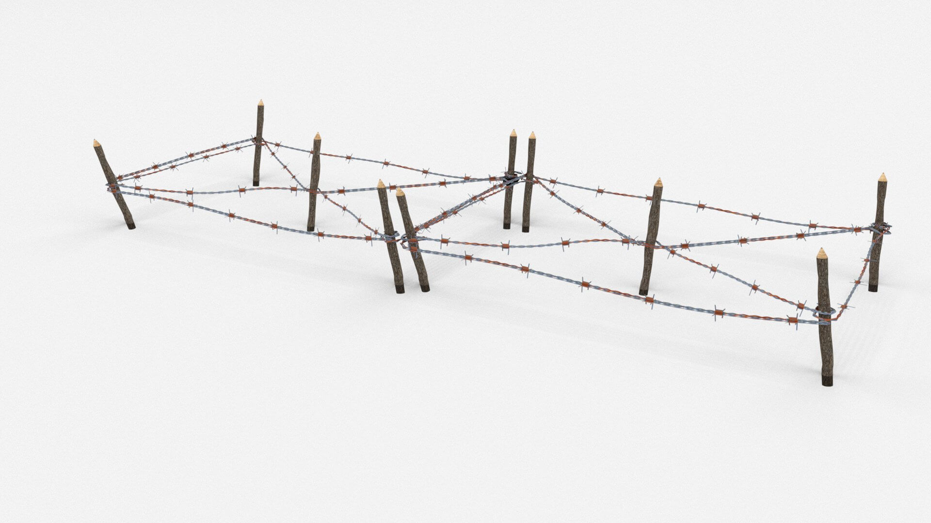 Barb Wire Obstacle 18 - 3D Model by dragosburian