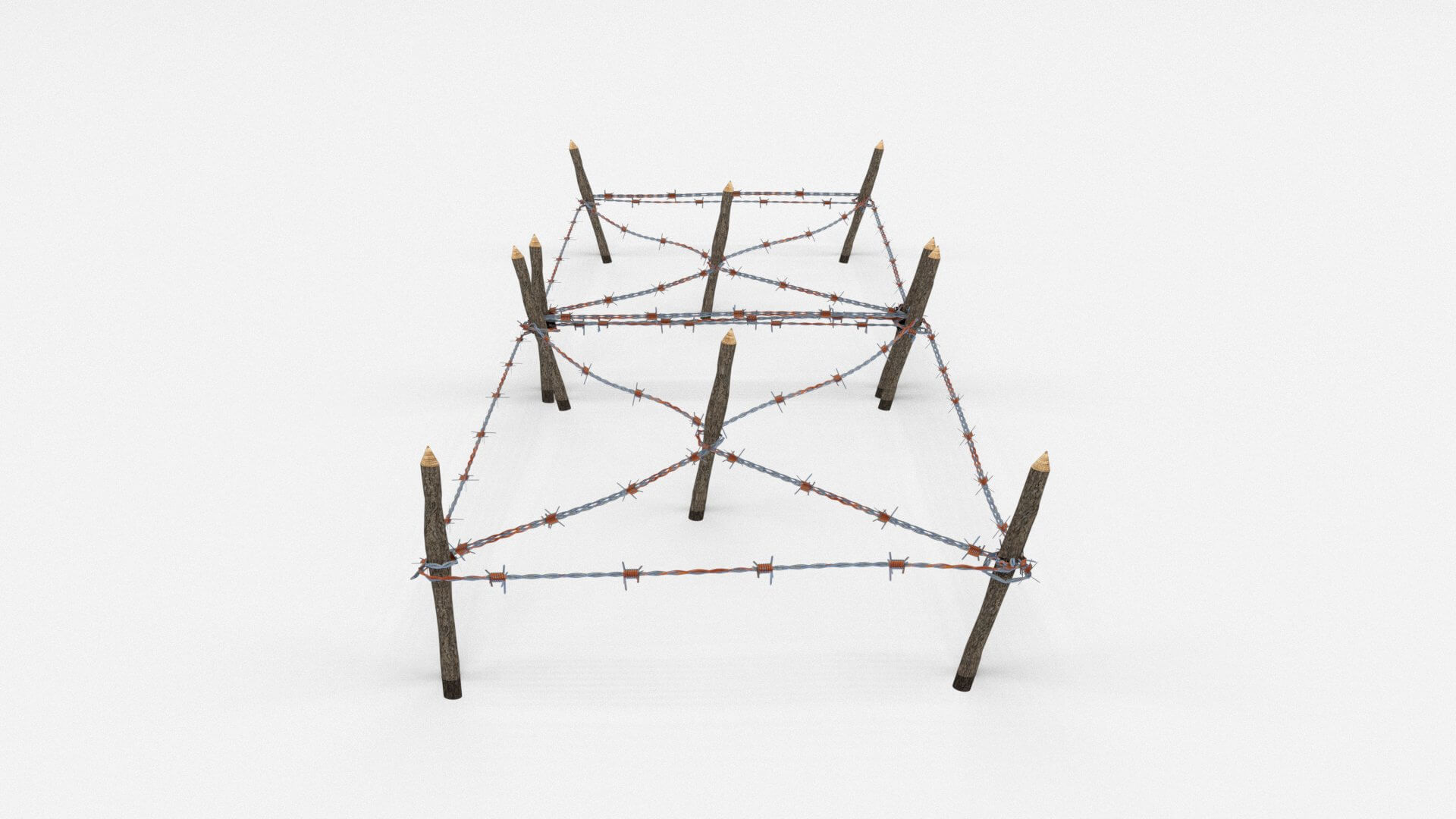 Barb Wire Obstacle 18 - 3D Model by dragosburian