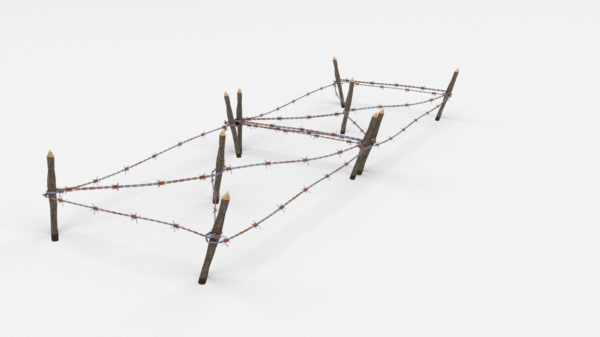 Barb Wire Obstacle 18 - 3D Model by dragosburian