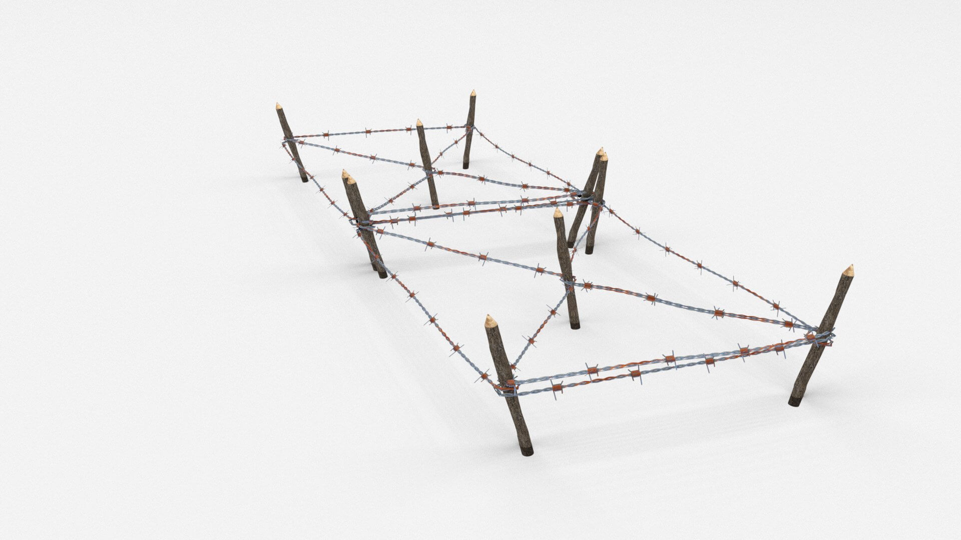 Barb Wire Obstacle 18 - 3D Model by dragosburian