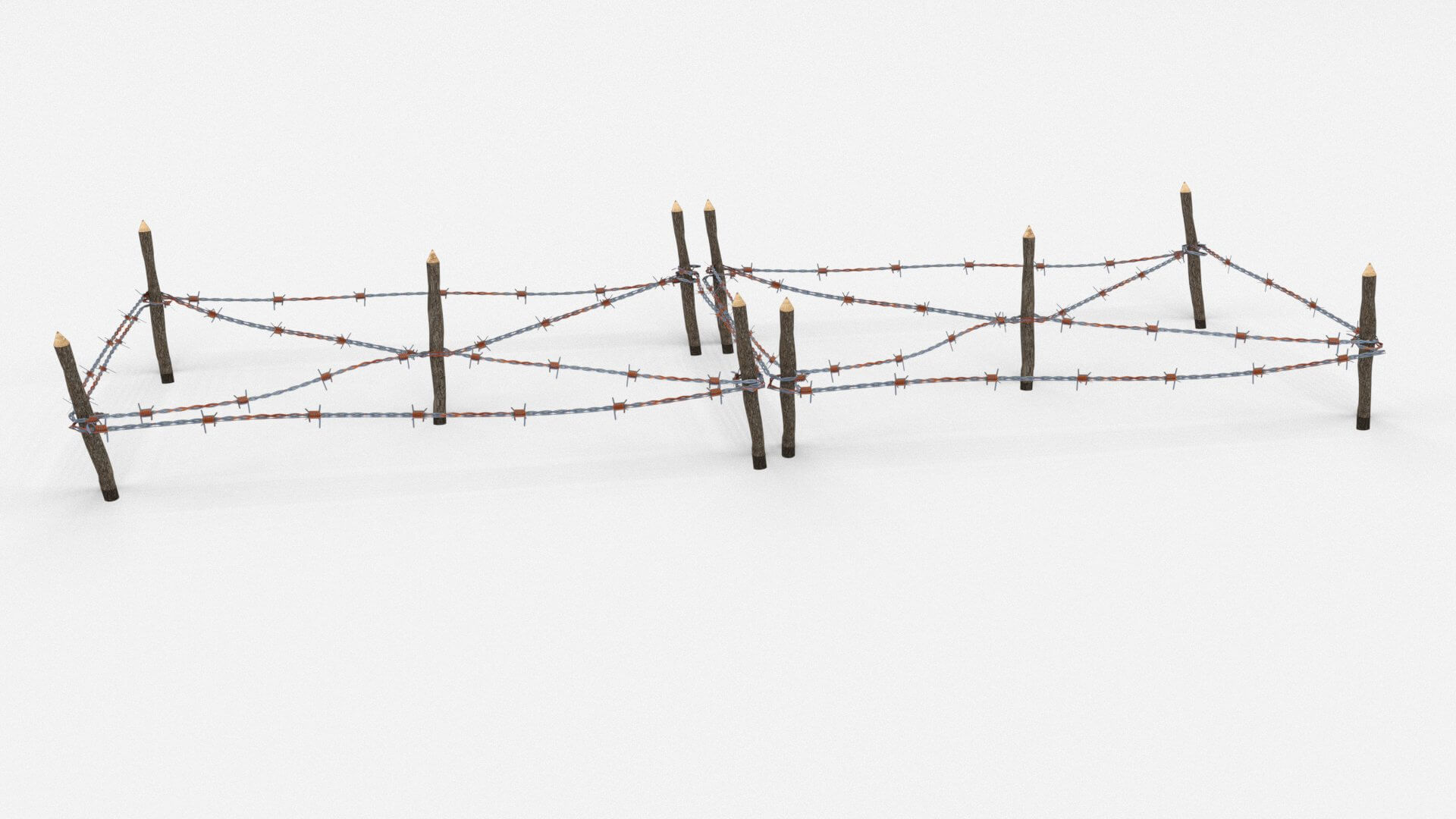 Barb Wire Obstacle 18 - 3D Model by dragosburian