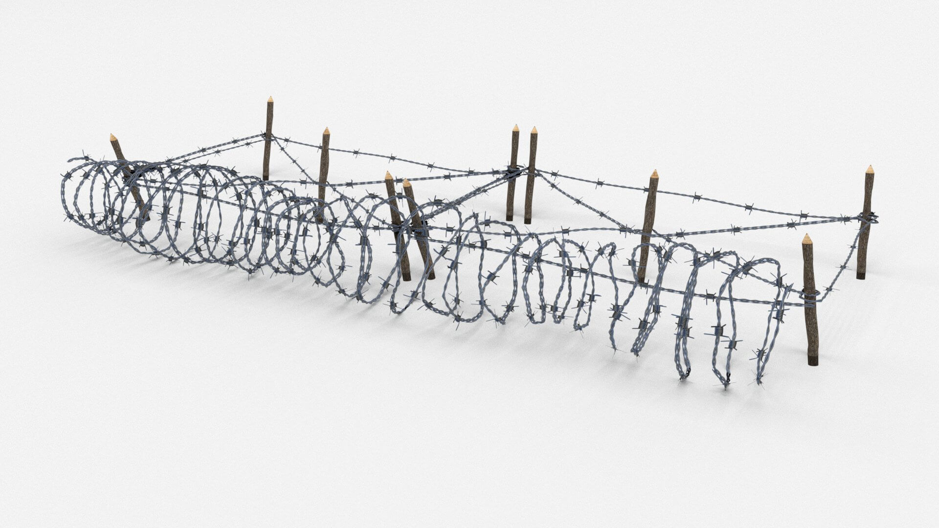 Barb Wire Obstacle 19 - 3D Model by dragosburian