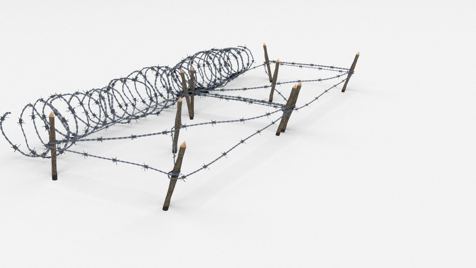 Barb Wire Obstacle 19 - 3D Model by dragosburian