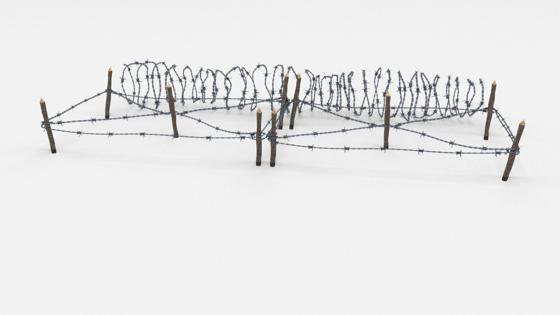 Barb Wire Obstacle 19 - 3D Model by dragosburian