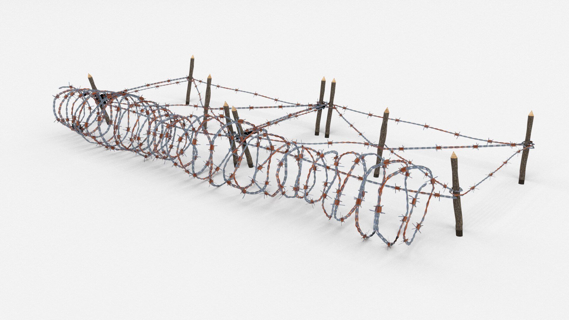 Barb Wire Obstacle 20 - 3D Model by dragosburian