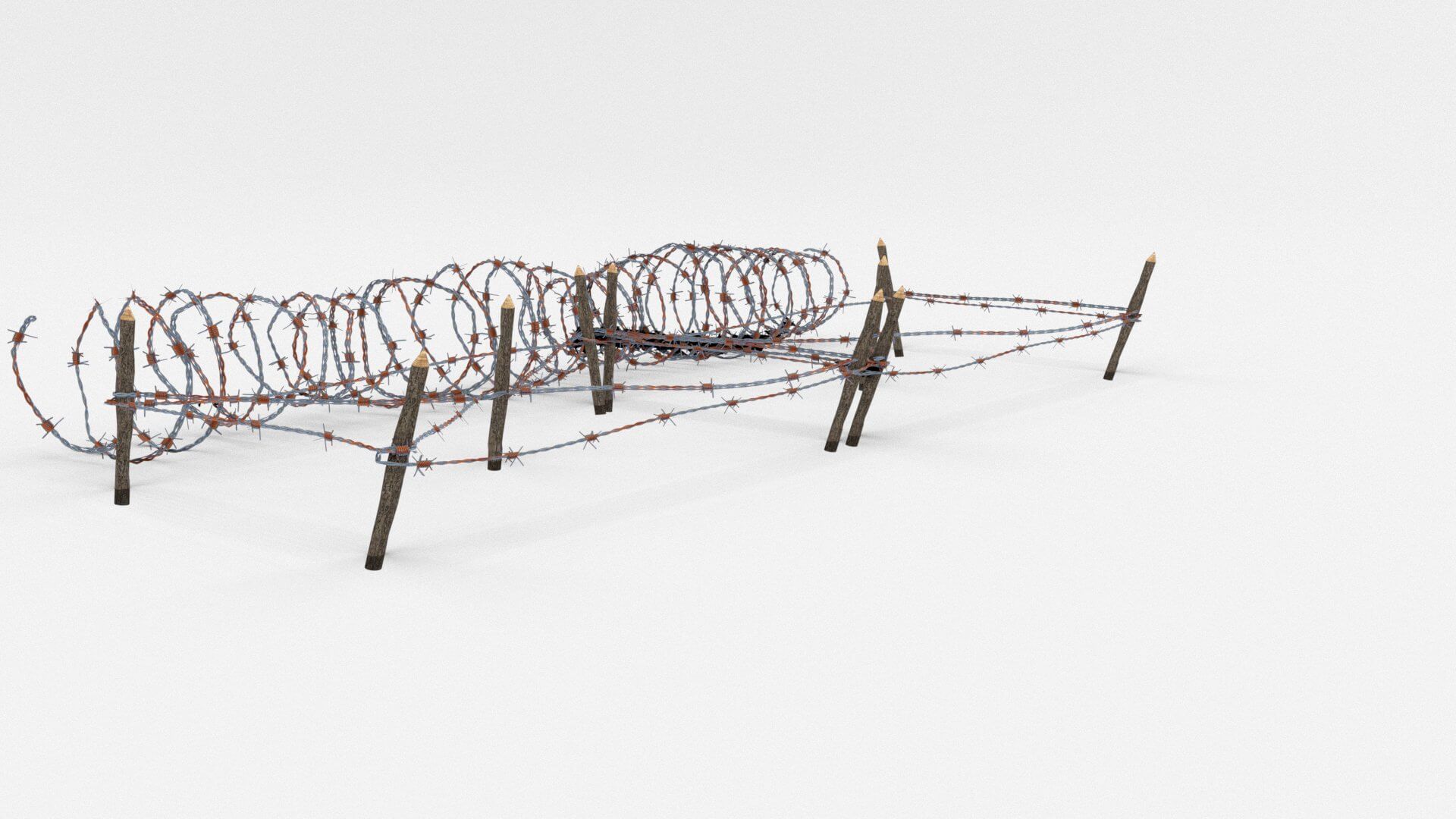Barb Wire Obstacle 20 - 3D Model by dragosburian