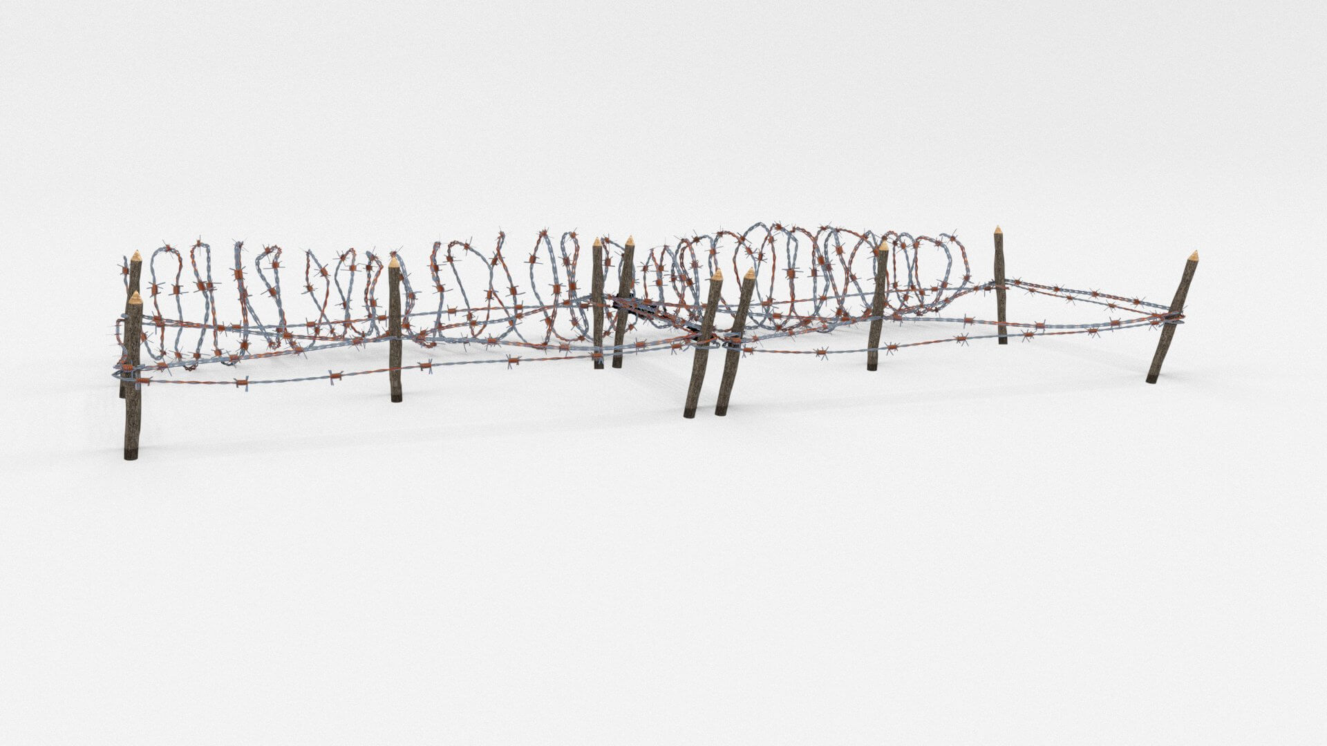 Barb Wire Obstacle 20 - 3D Model by dragosburian