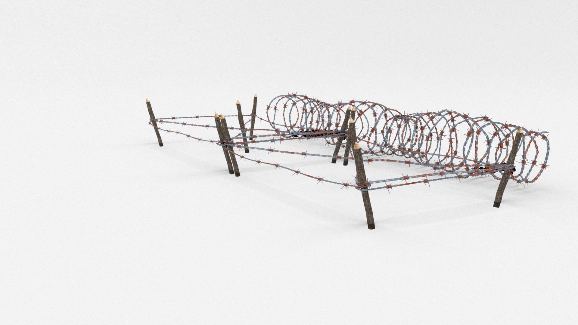 Barb Wire Obstacle 20 - 3D Model by dragosburian